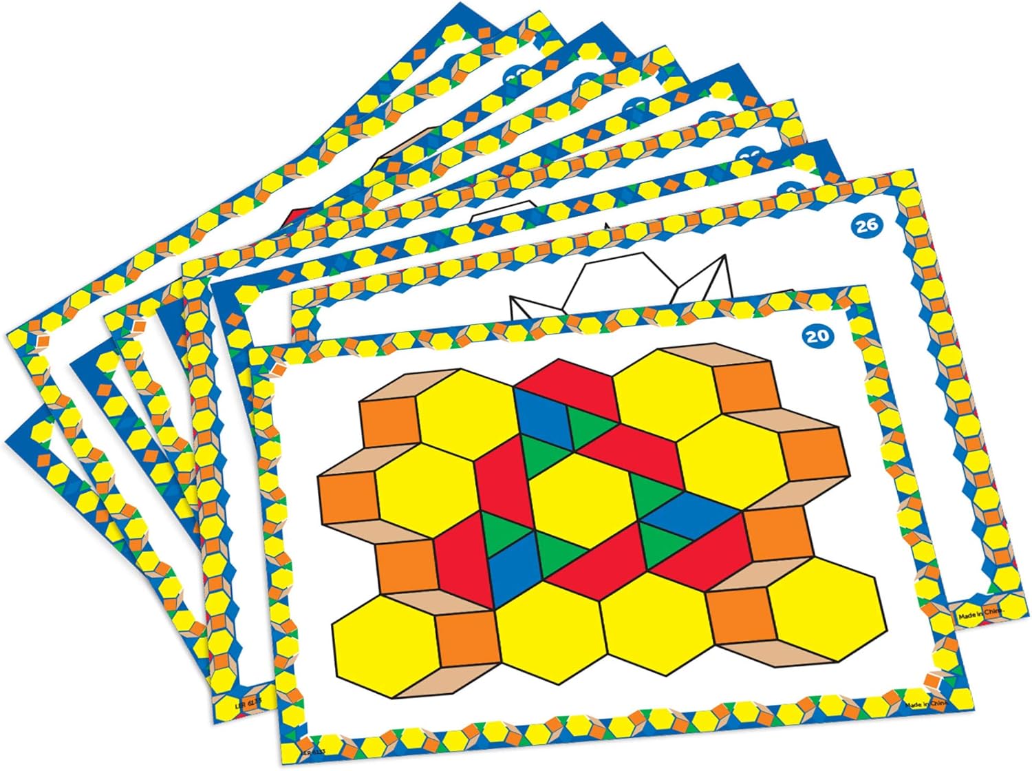 Buy Learning Resources Pattern Block Design Cards, Color Recognition ...