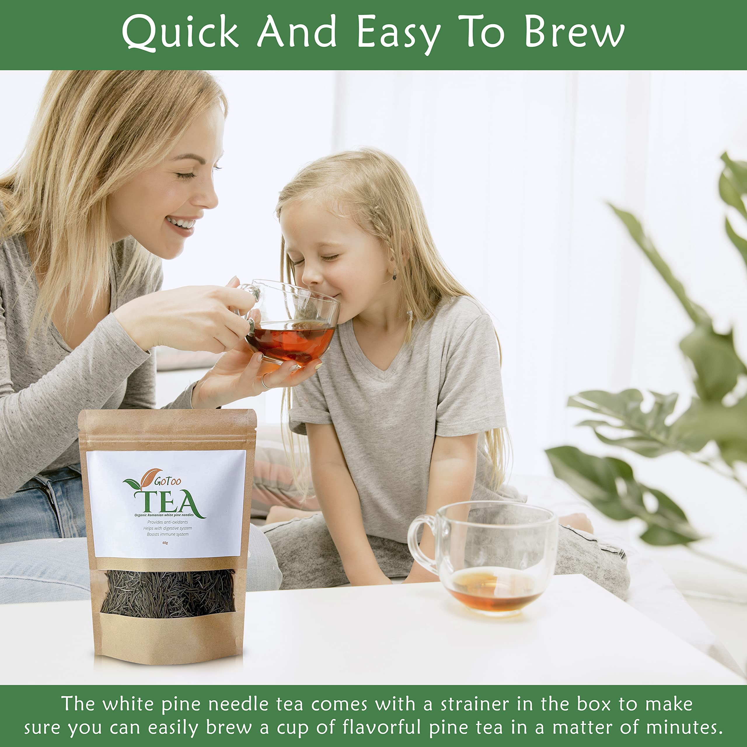 Buy GoToo Pine Needle Tea - Romanian Dried Loose White Pine Needles for ...
