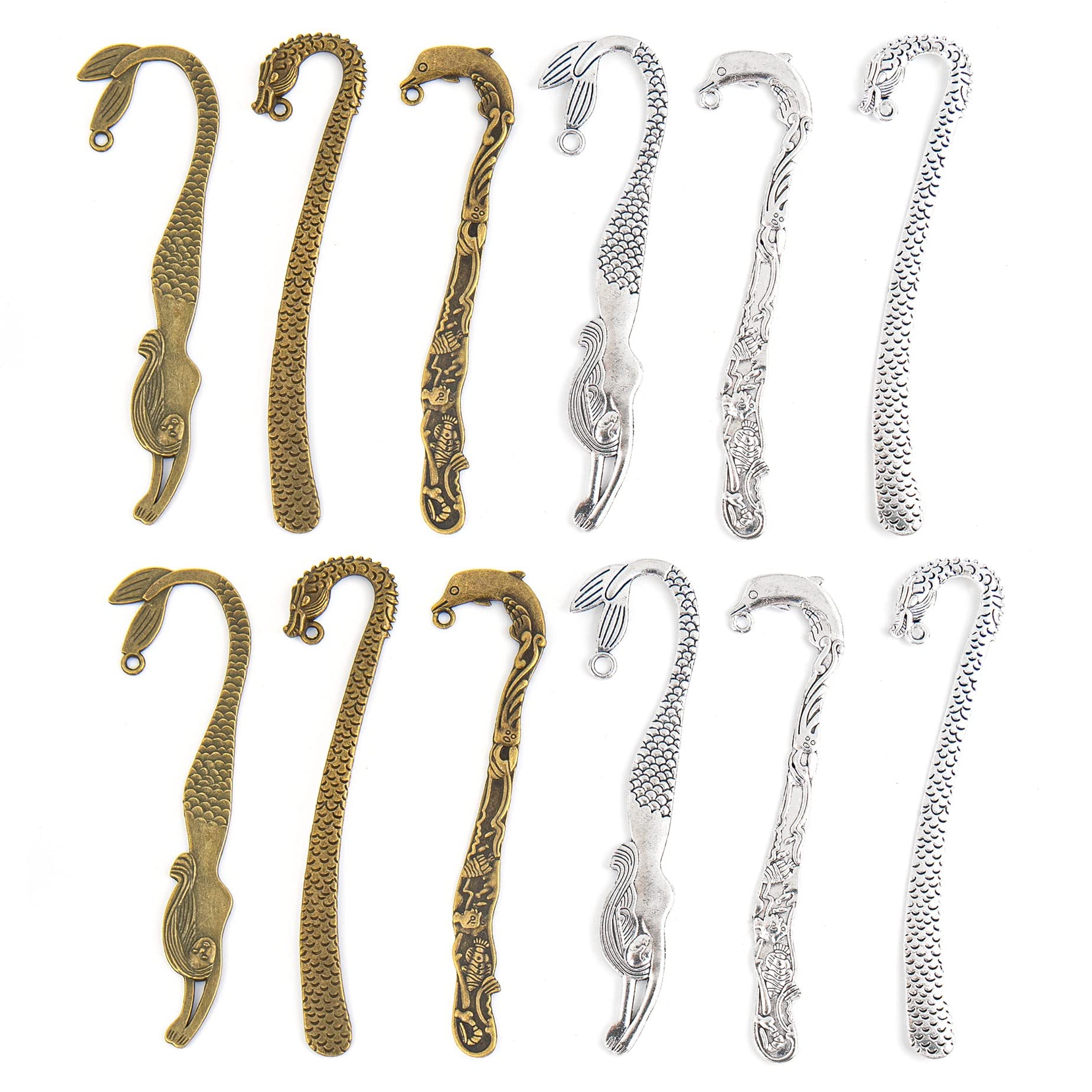 Amazon.com: Framendino, 12 Pack Metal Bookmarks Vintage Style Alloy ...