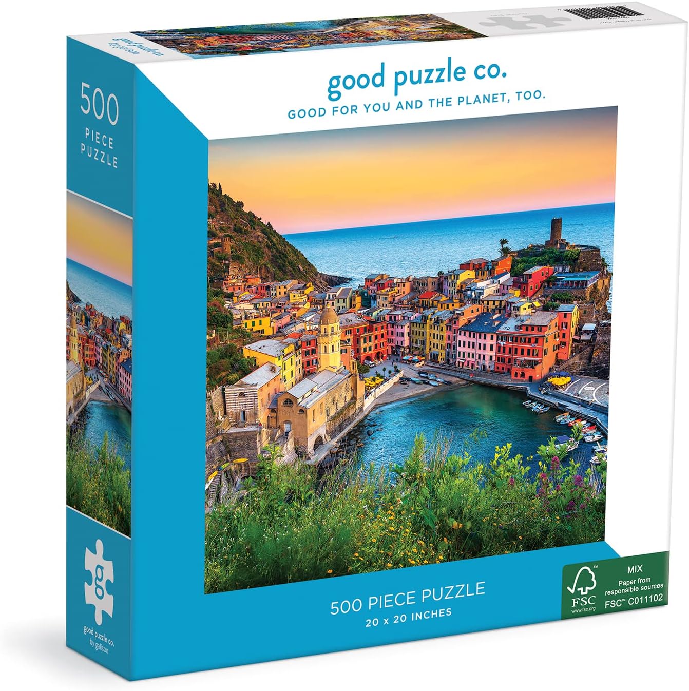 Amazon.com: Cinque Terre 500 Piece Jigsaw Puzzle from Good Puzzle Co ...