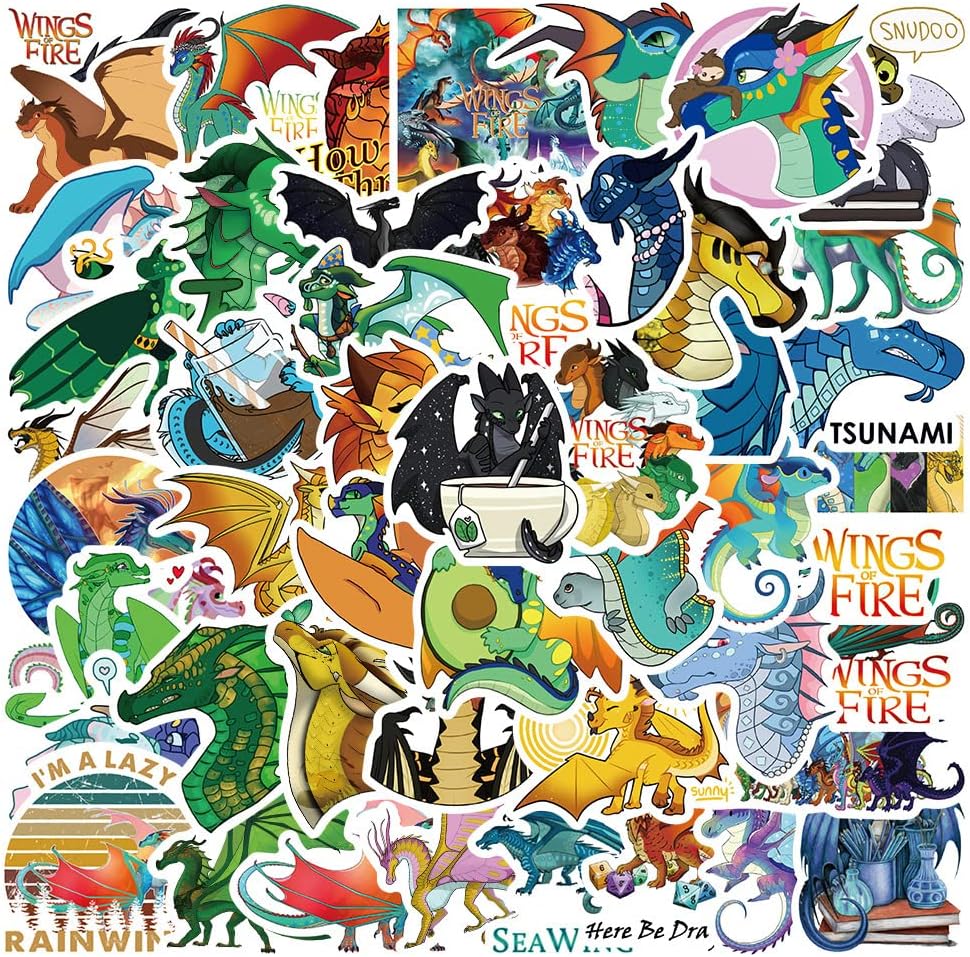 Amazon.com: 50PCS Wings of Fire Sticker Pack, Vinyl Waterproof ...