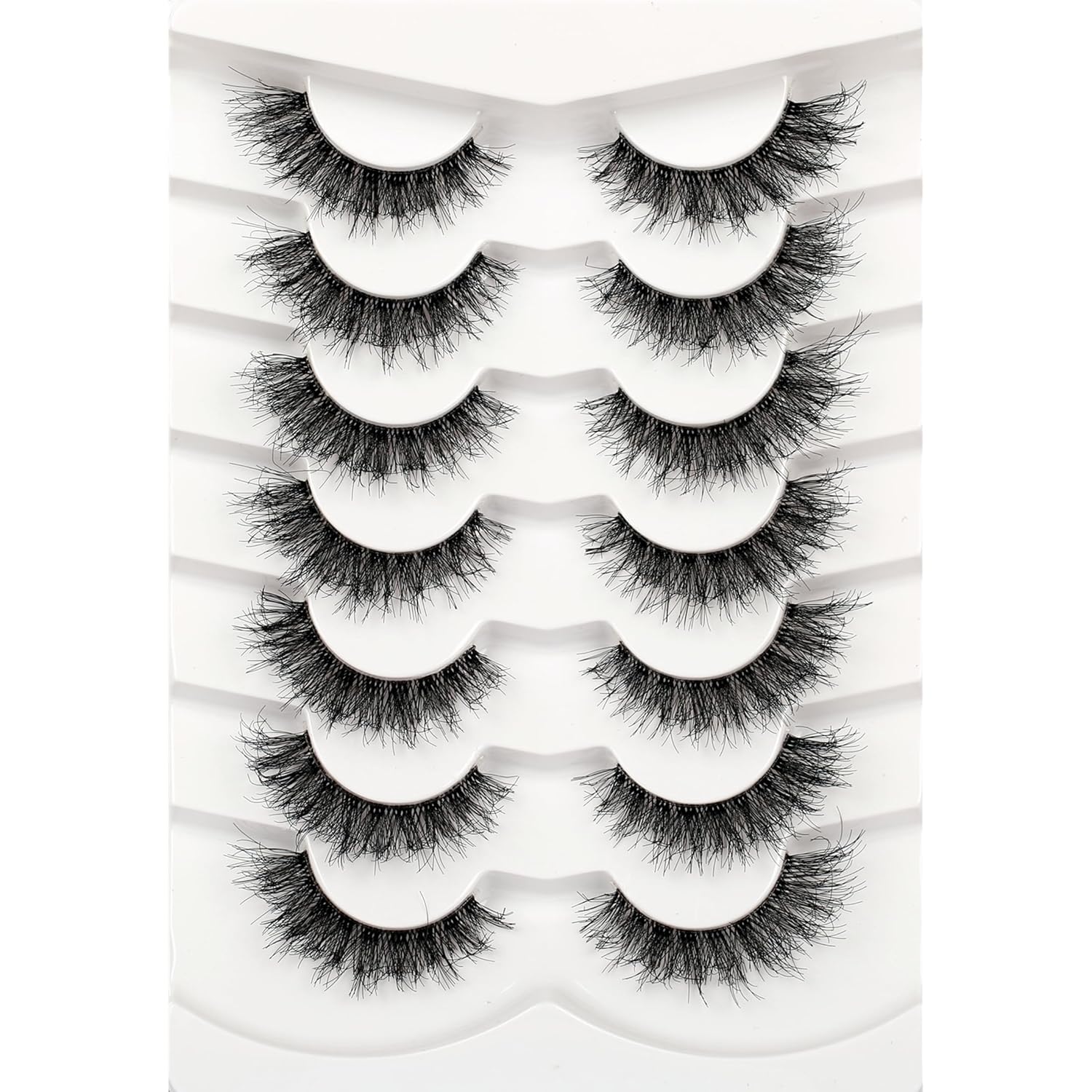 Amazon.com: Pooplunch False Eyelashes Cat Eye Look Fluffy Lashes Wispy ...