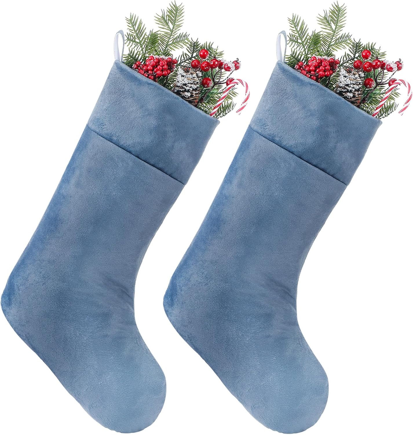 Amazon.com: Juinipe Christmas Velvet Stocking 10 x 19 Inch Christmas ...