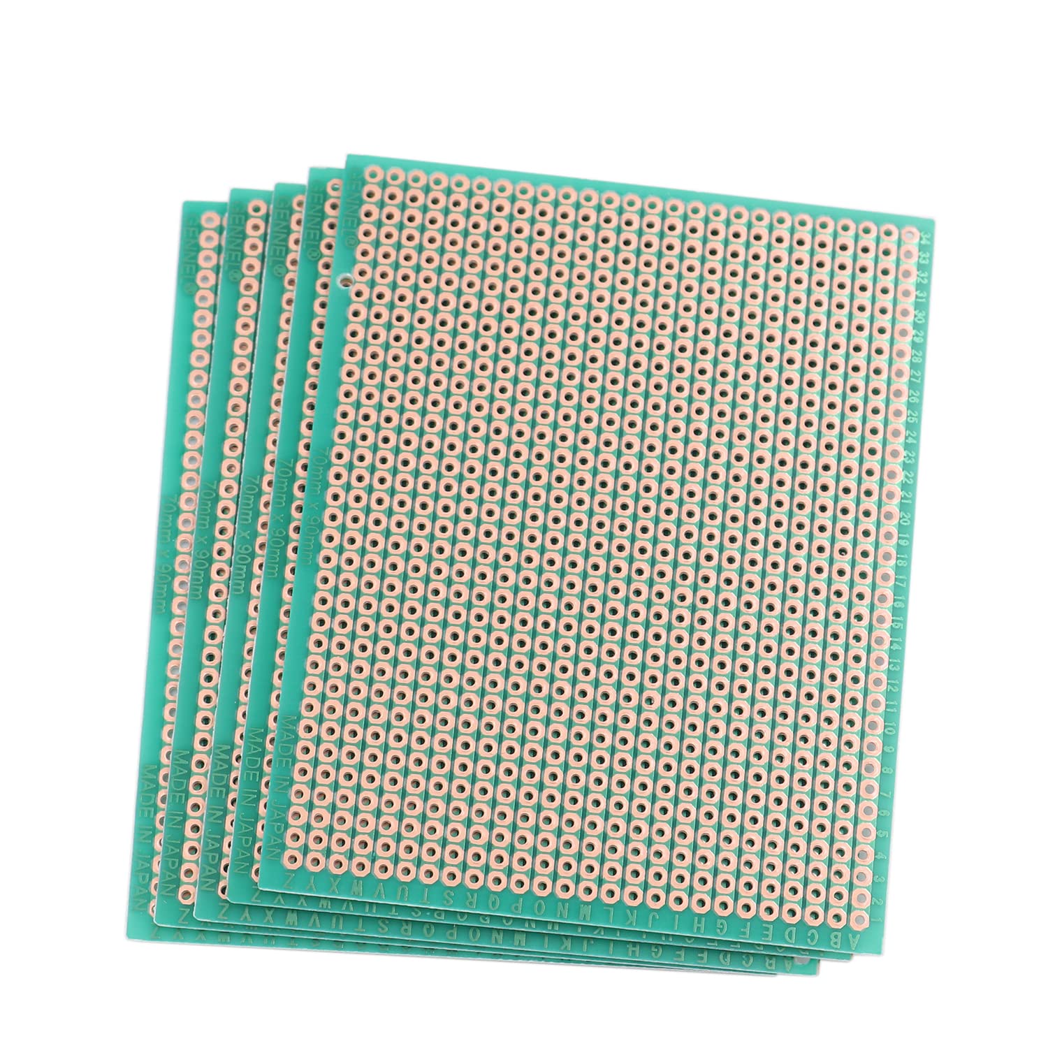 5pcs 70mm x 90mm Copper Strip Prototype PCB Printed Circuit Board ...