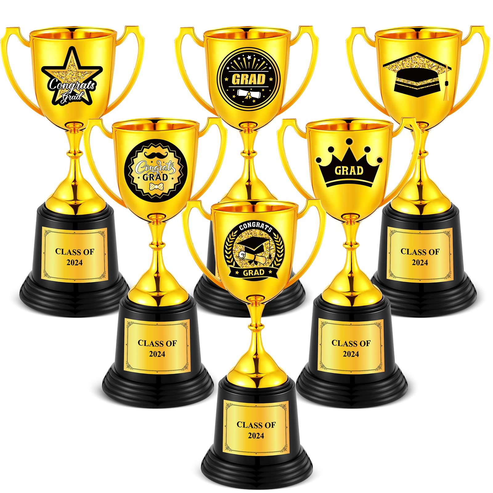 6 Pcs Graduation Gold Award Trophy Class of 2024 Graduation Award ...