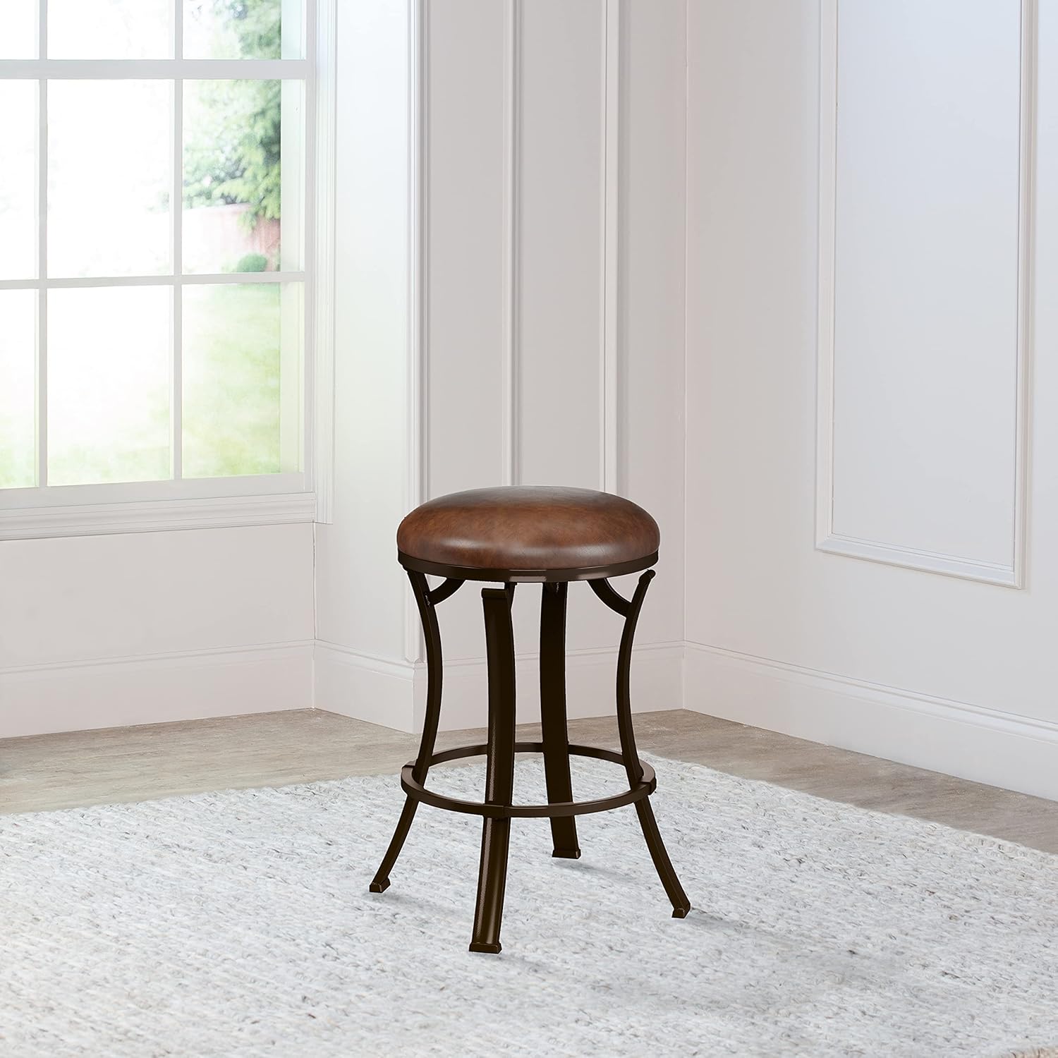 Amazon.com: Hillsdale Furniture Kelford Backless Swivel Counter Stool ...