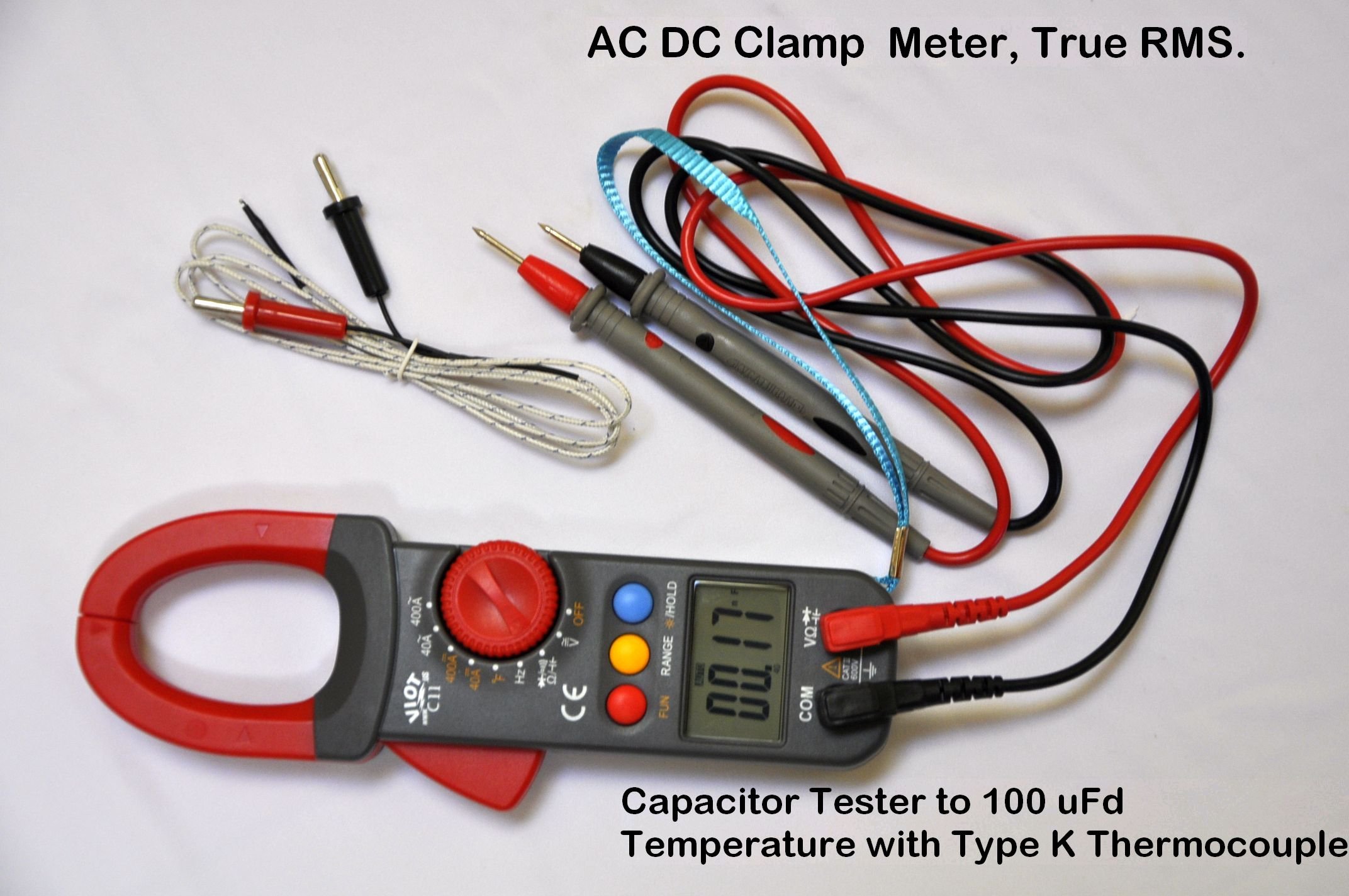Digital Clamp On Ac Dc True Rms Ammeter Capacitor Tester | Desertcart INDIA