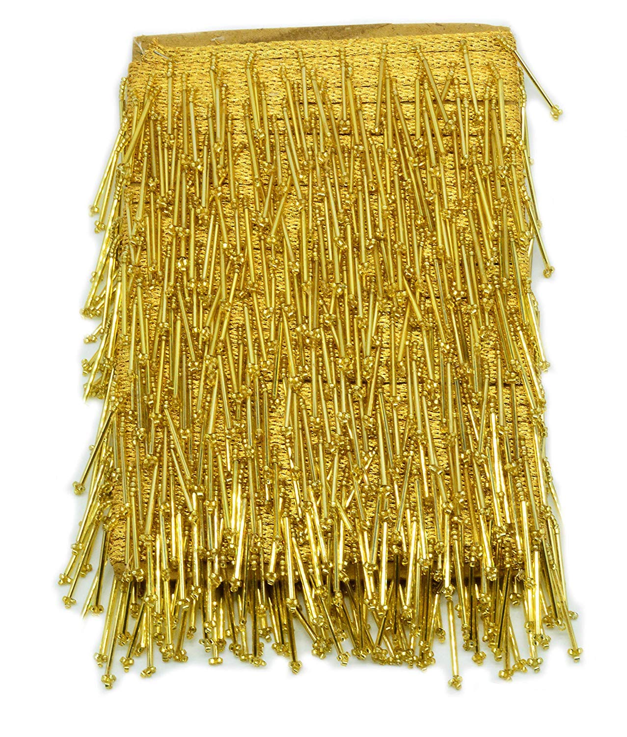 Goelx 9 mtr Golden Latkan Hanging Tassel Lace for Dresses, Sarees ...