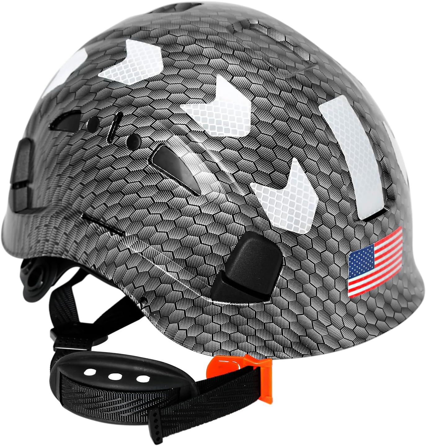 Cascos cascos con patrón de fibra de carbono Construcción aprobado por la OSHA, ANSI Z89.1 Tipo ...