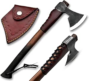 Amazon.com : Viking Axe Ragnar Lothbrok,1095 High Carbon Steel Axe with ...