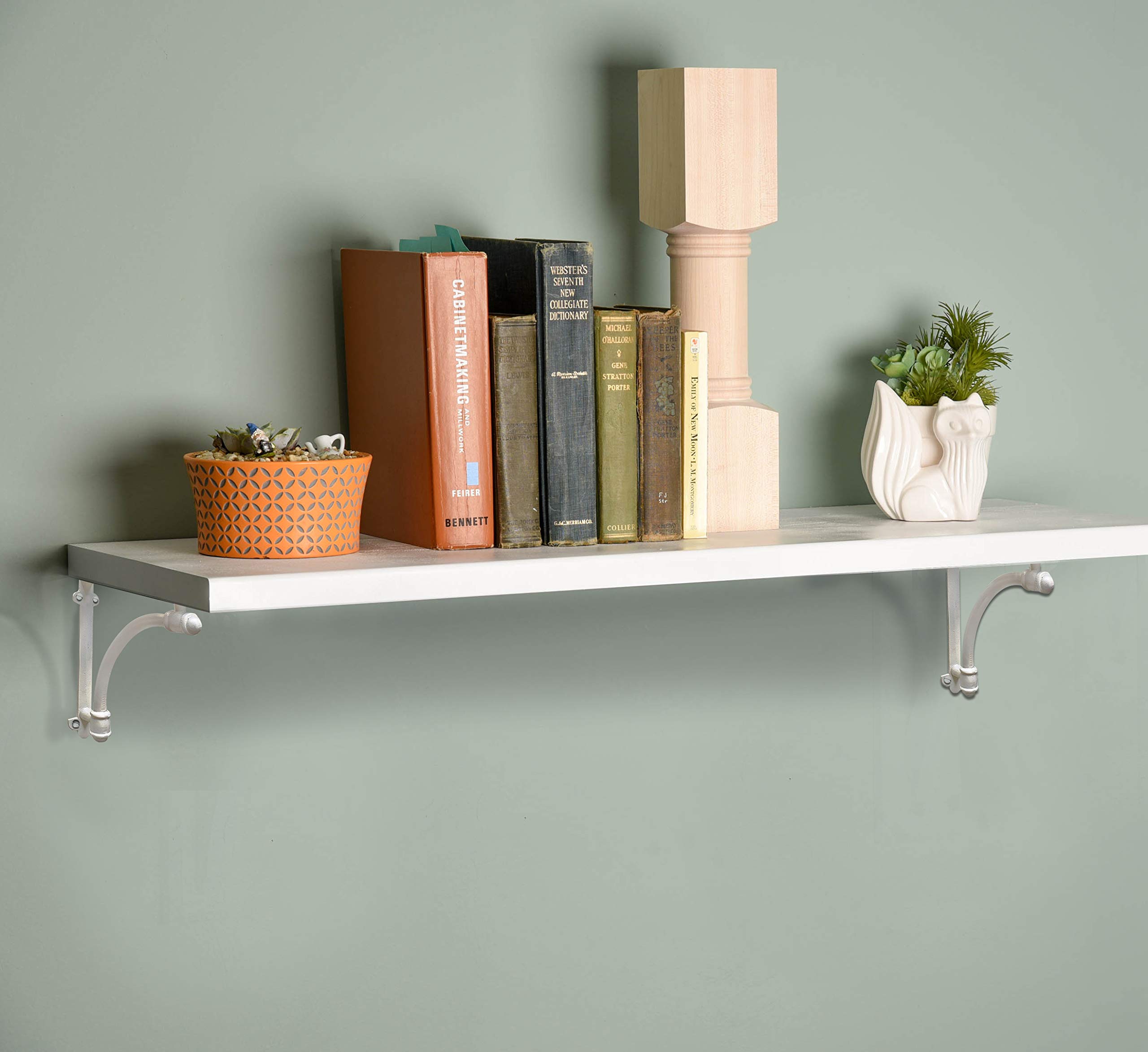 Snapklik.com : Half Round Wall Mount Shelf Brackets 6 Inch, Decorative ...