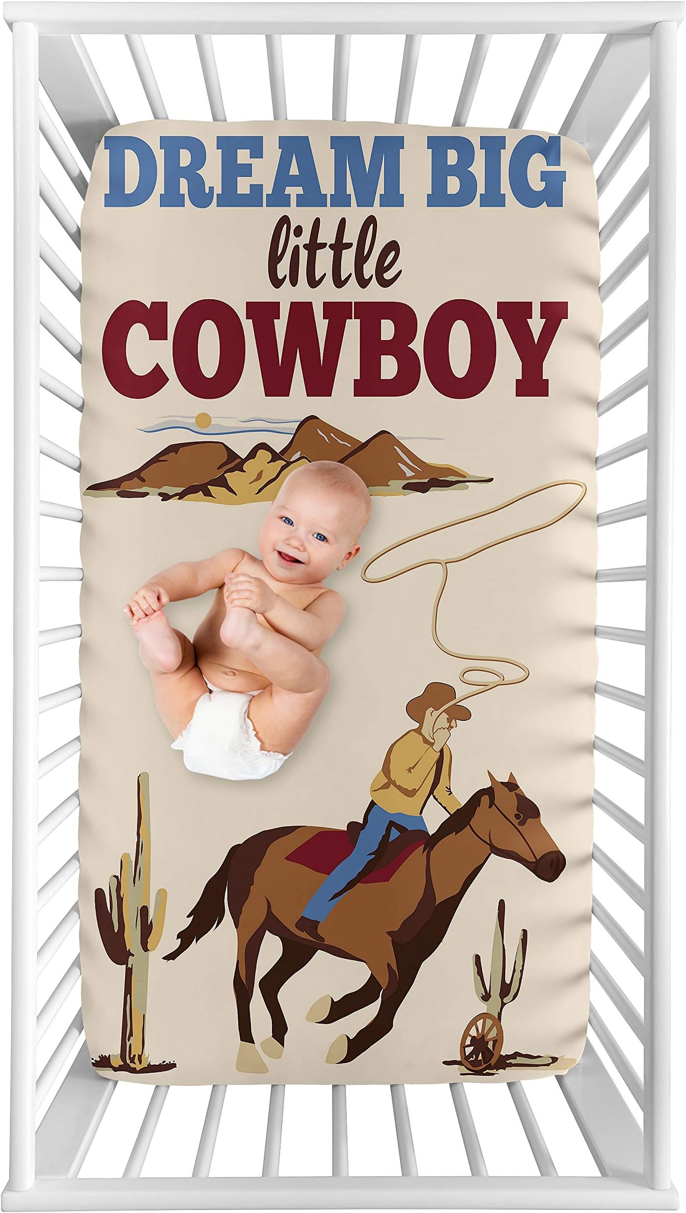 Amazon.com : Sweet Jojo Designs Tan Brown Western Cowboy Boy Baby ...