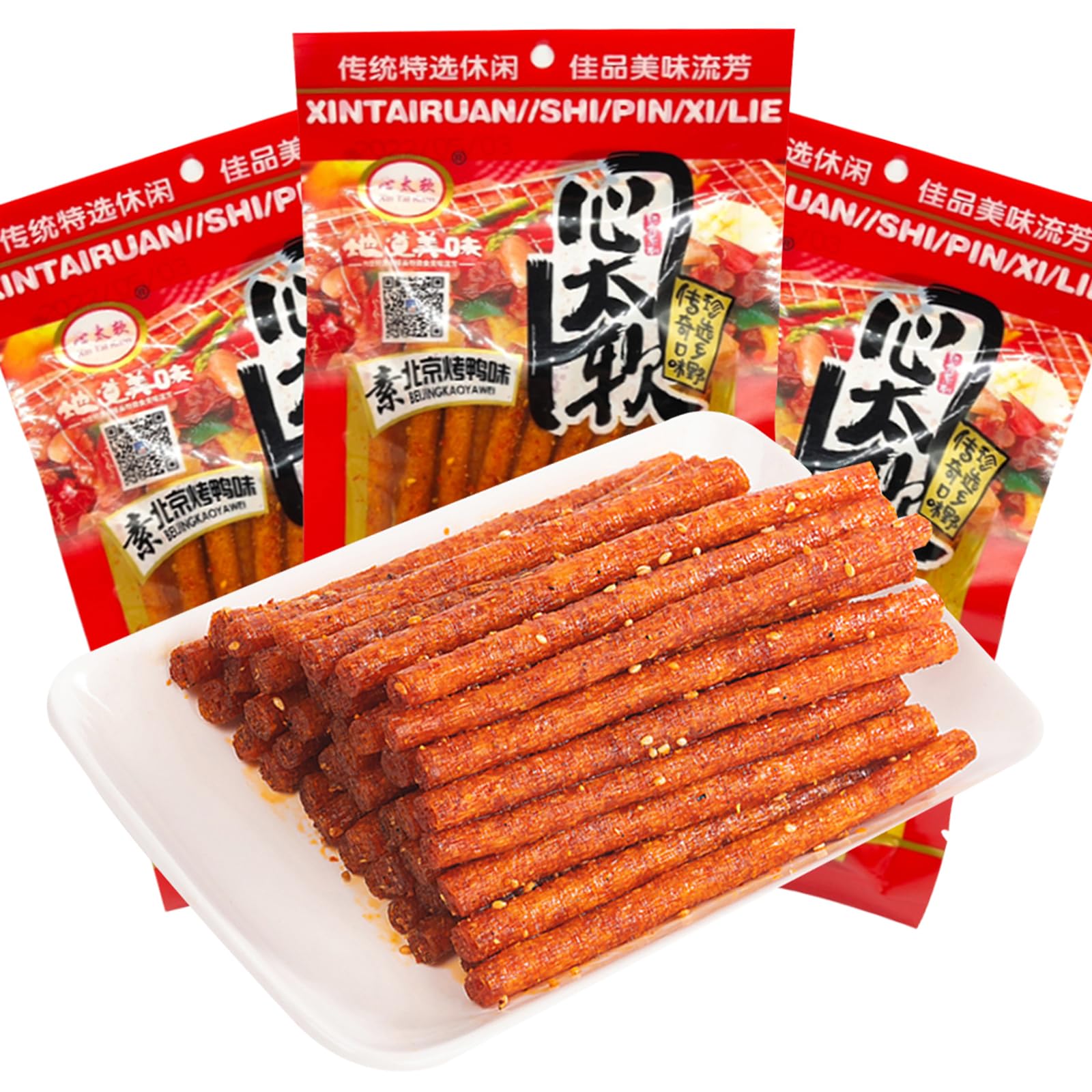 Amazon.com : SXET Spicy Strips, 3 Packs Latiao Spicy Strip, Chinese ...