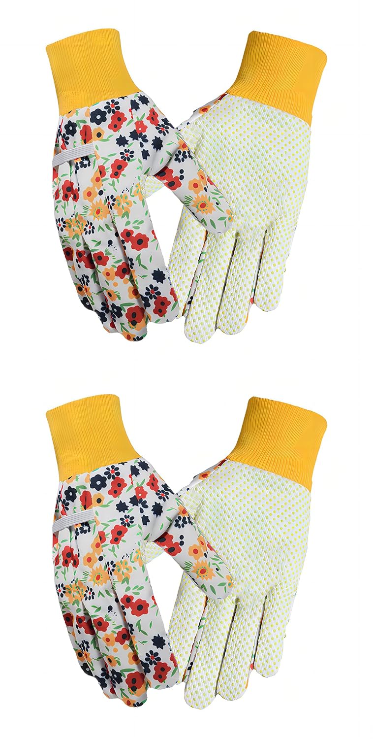 LabWiGBL Gardening Gloves for Women, Floral Garden Gloves Womens Soft ...
