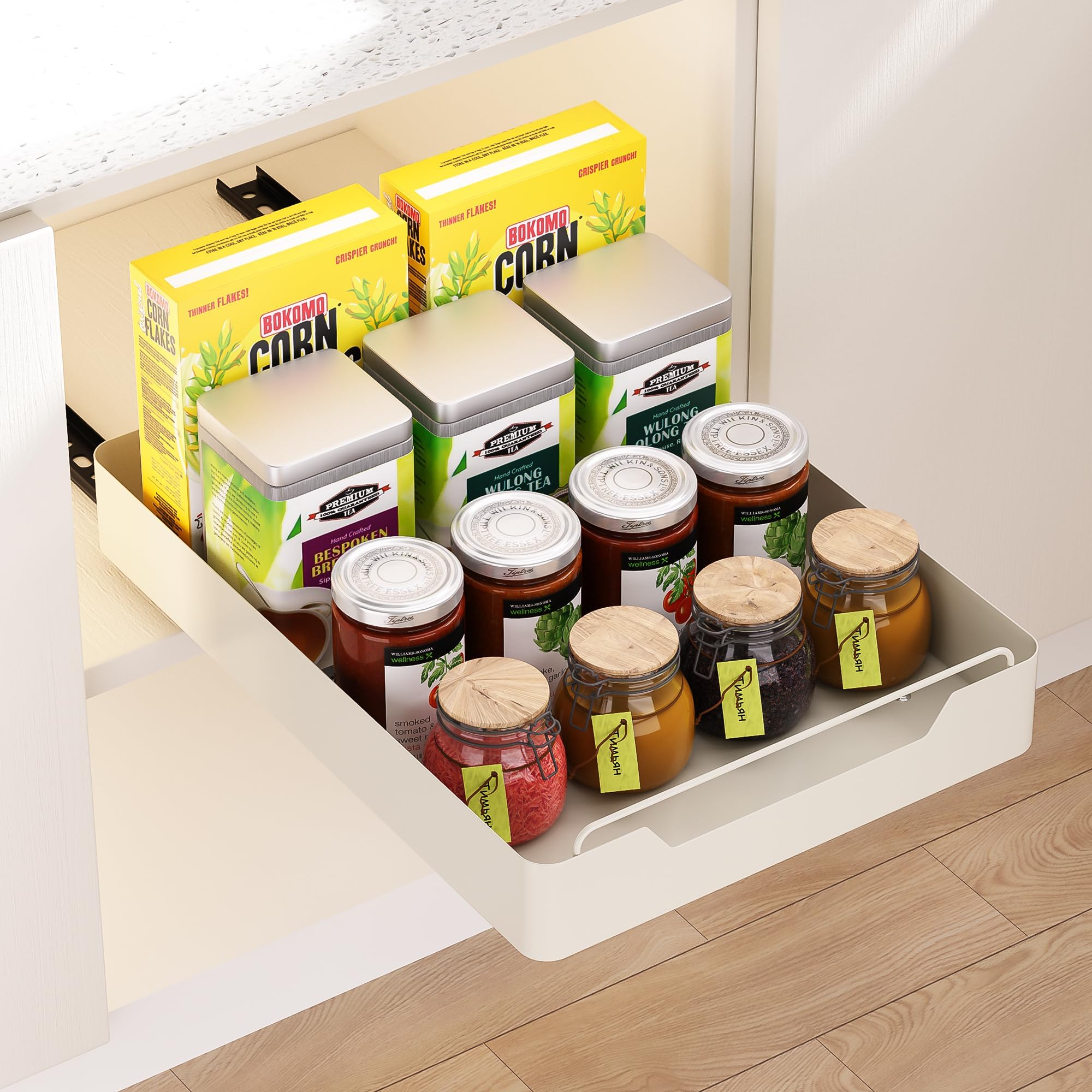 Amazon.com: 2 Pack Pull Out Cabinet Organizer,Slide Out Drawers for ...