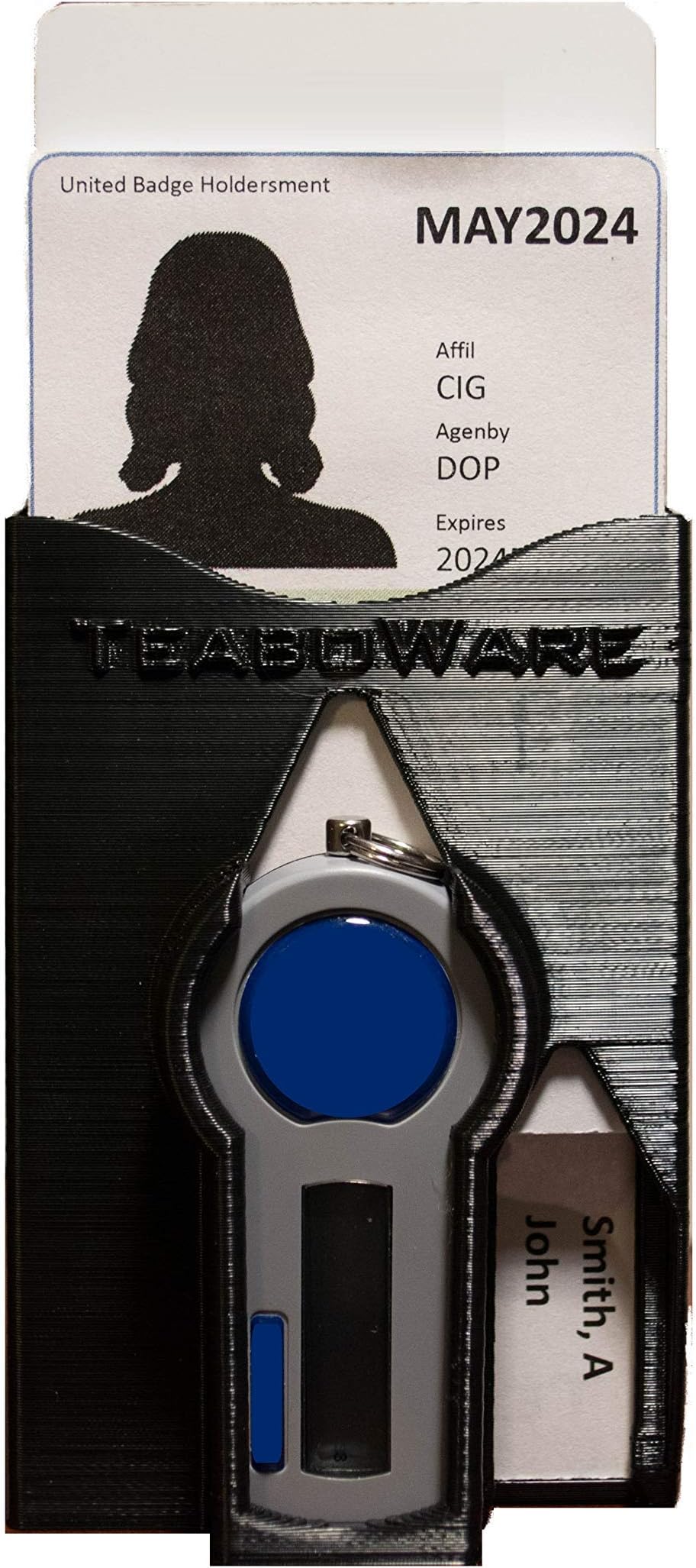 Amazon.com : Double RSA Token Double Badge Holder (Black, Double Token ...