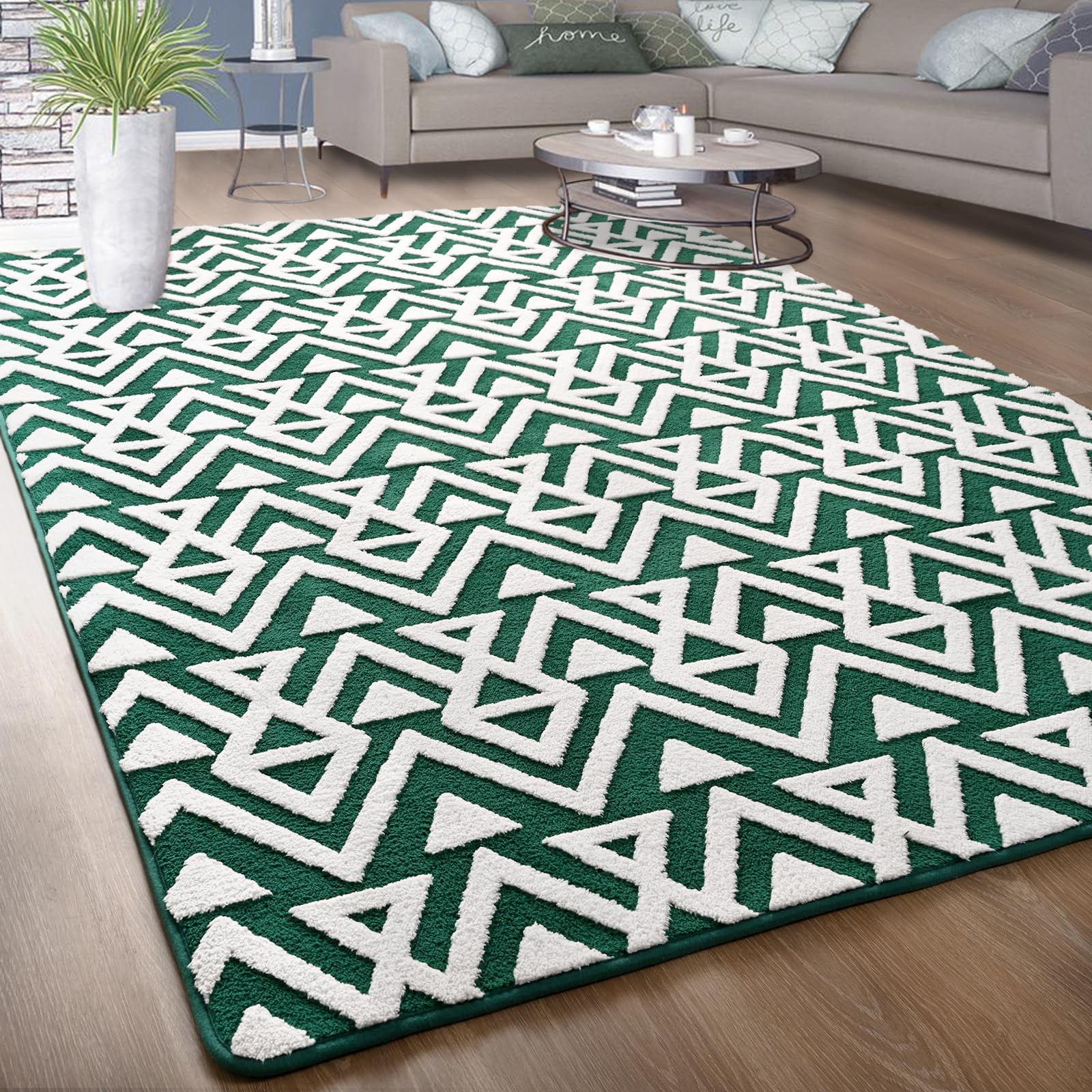 4 x 6 Feet Ompaa Ultra Soft Shaggy Rugs Memory Foam Bedroom Carpet ...