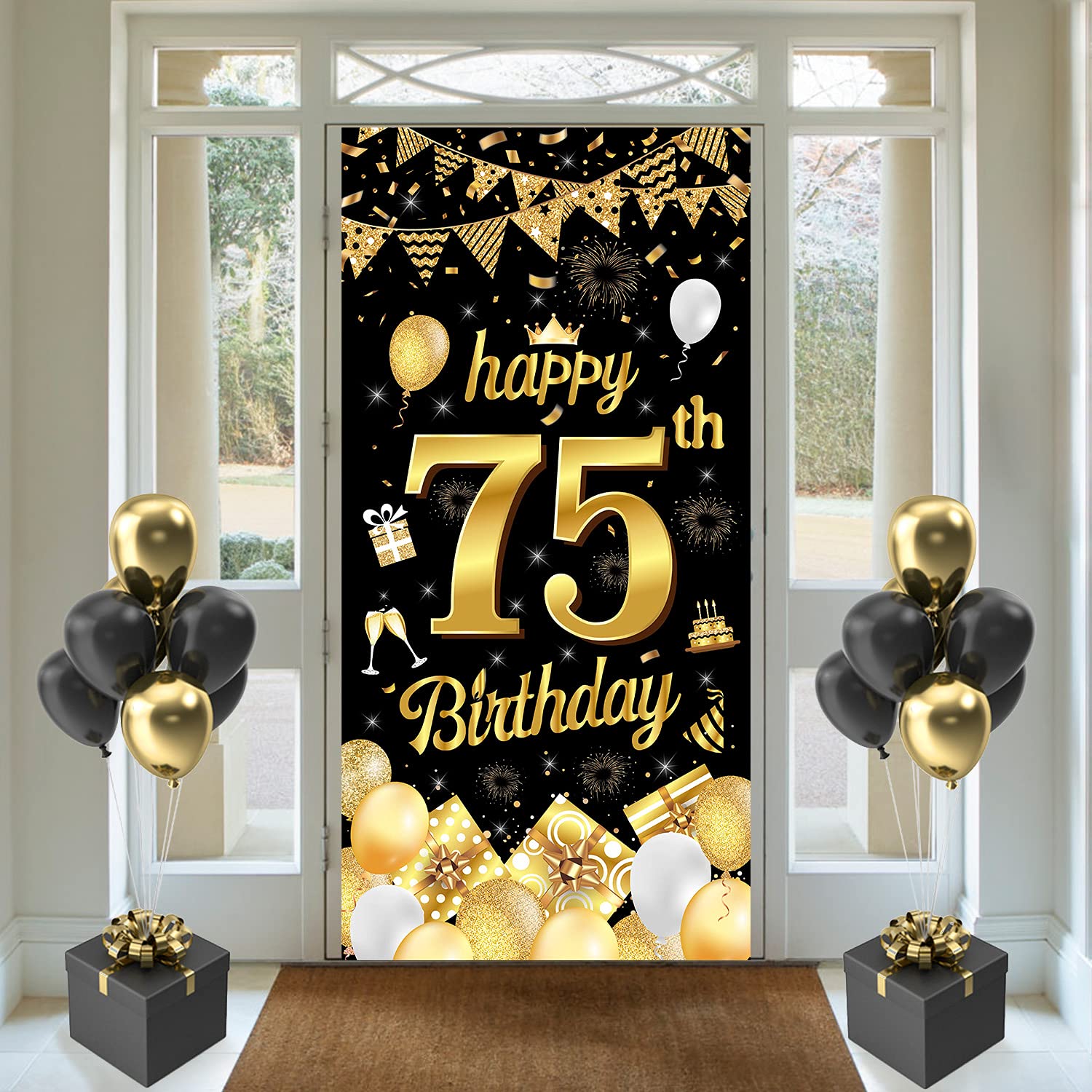 Buy 75th Birthday Banner, 75th Birthday Decorations, 75th Birthday ...