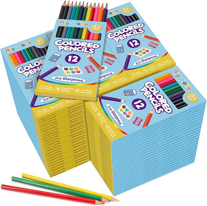 Amazon.com: Aigybobo 1152 Count Colored Pencils Bulk, 96 Packs of 12 ...