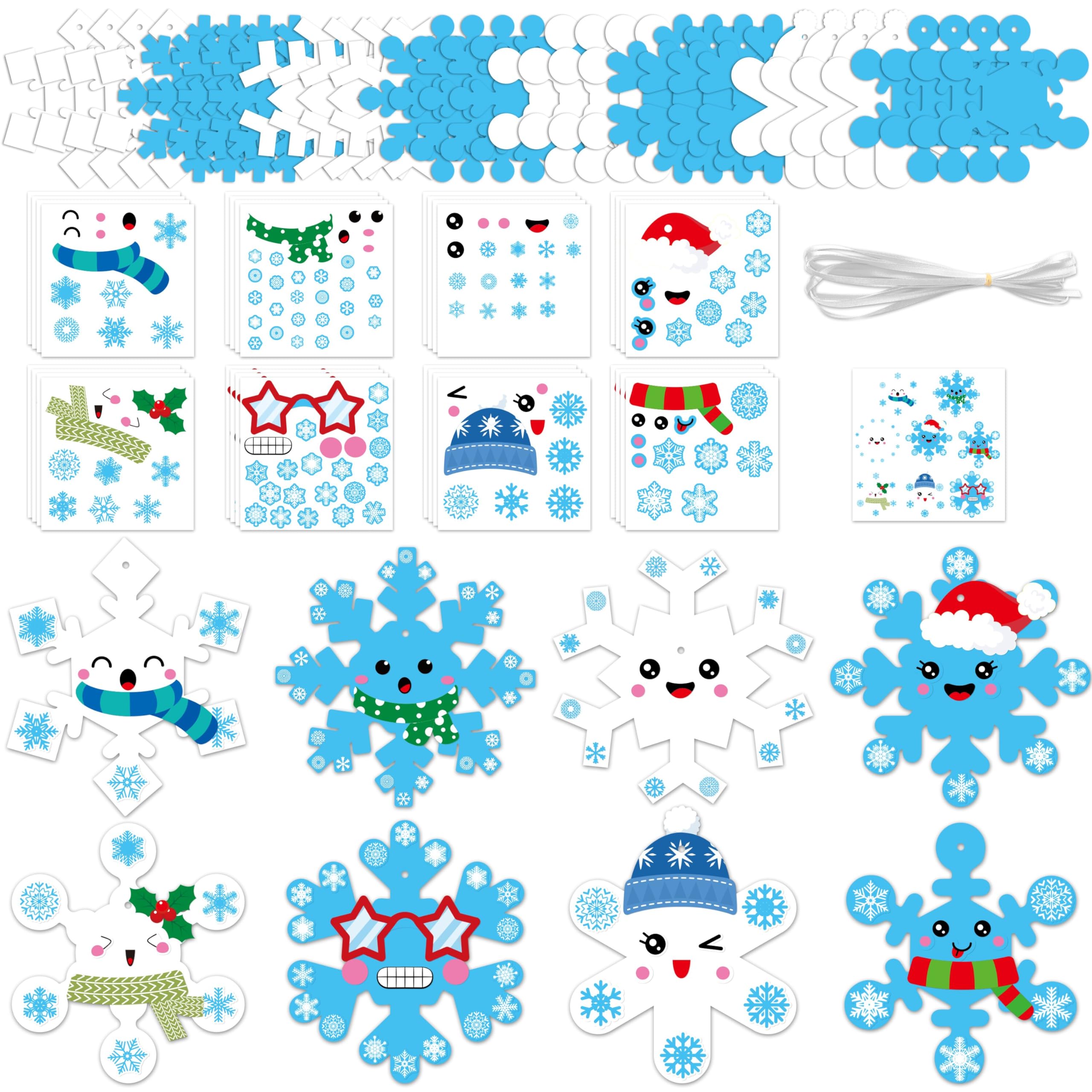 Amazon.com: 3sscha 40 Packs Snowflake Christmas Craft Kit for ...