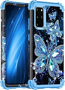 Amazon.com: Miqala for Galaxy S20 Plus 5G Case,Glow in The Dark Three Layer Heavy Duty ...