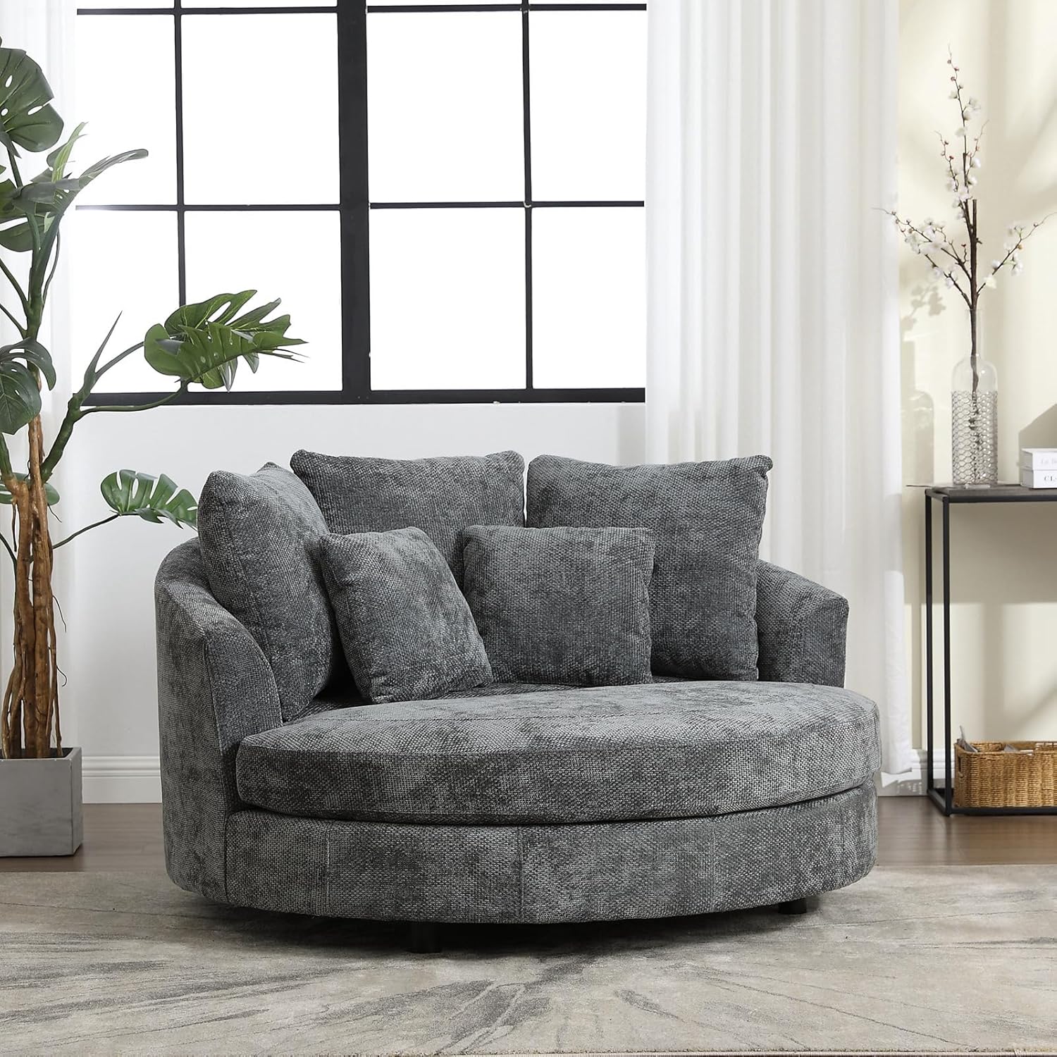 Amazon.com: Chifee & Vingol 59.8" W Oversized Accent Barrel Chair Large ...