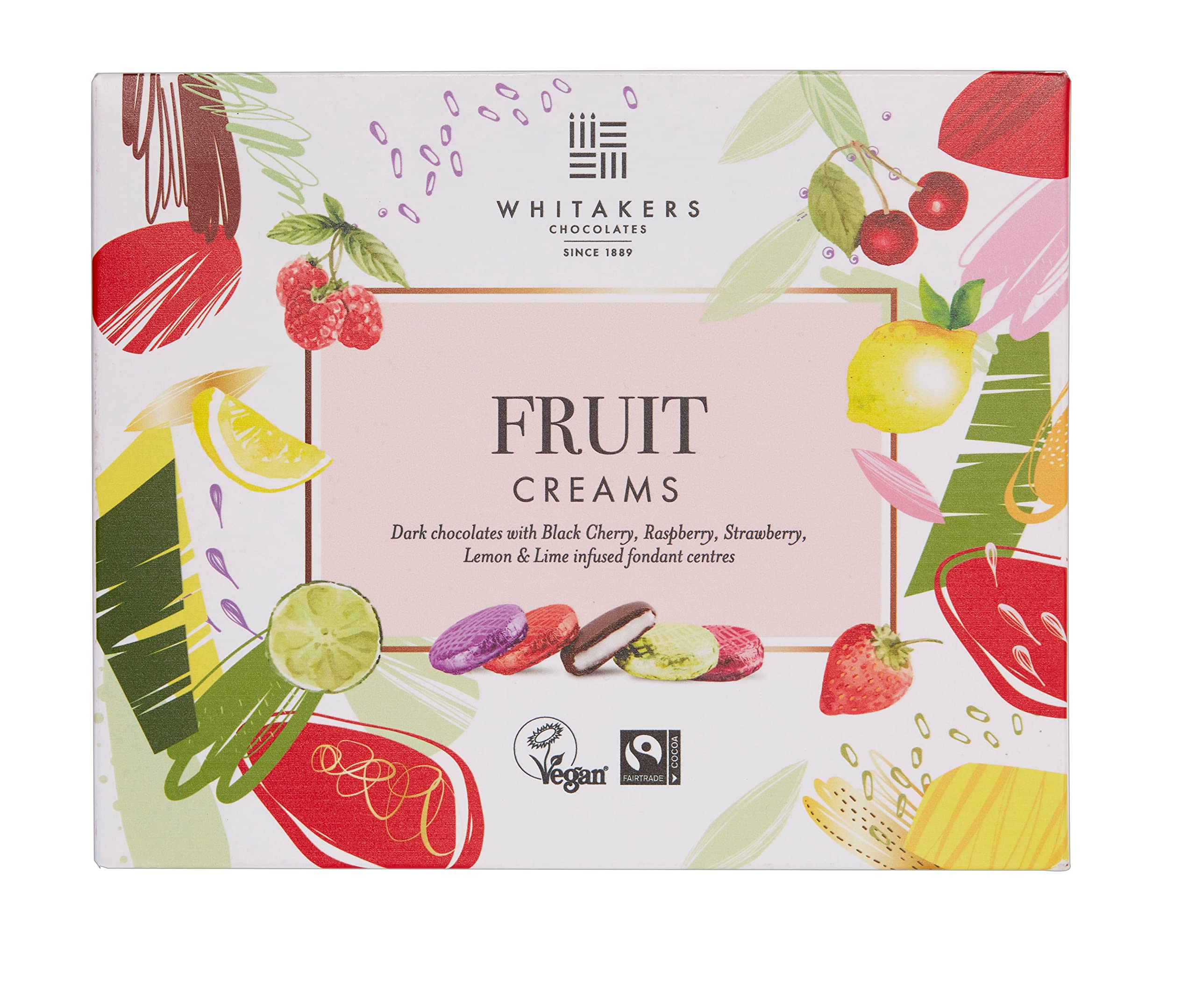 Whitakers Foiled Fruit Cream Collection 200g x 1, Fairtrade, Vegan ...