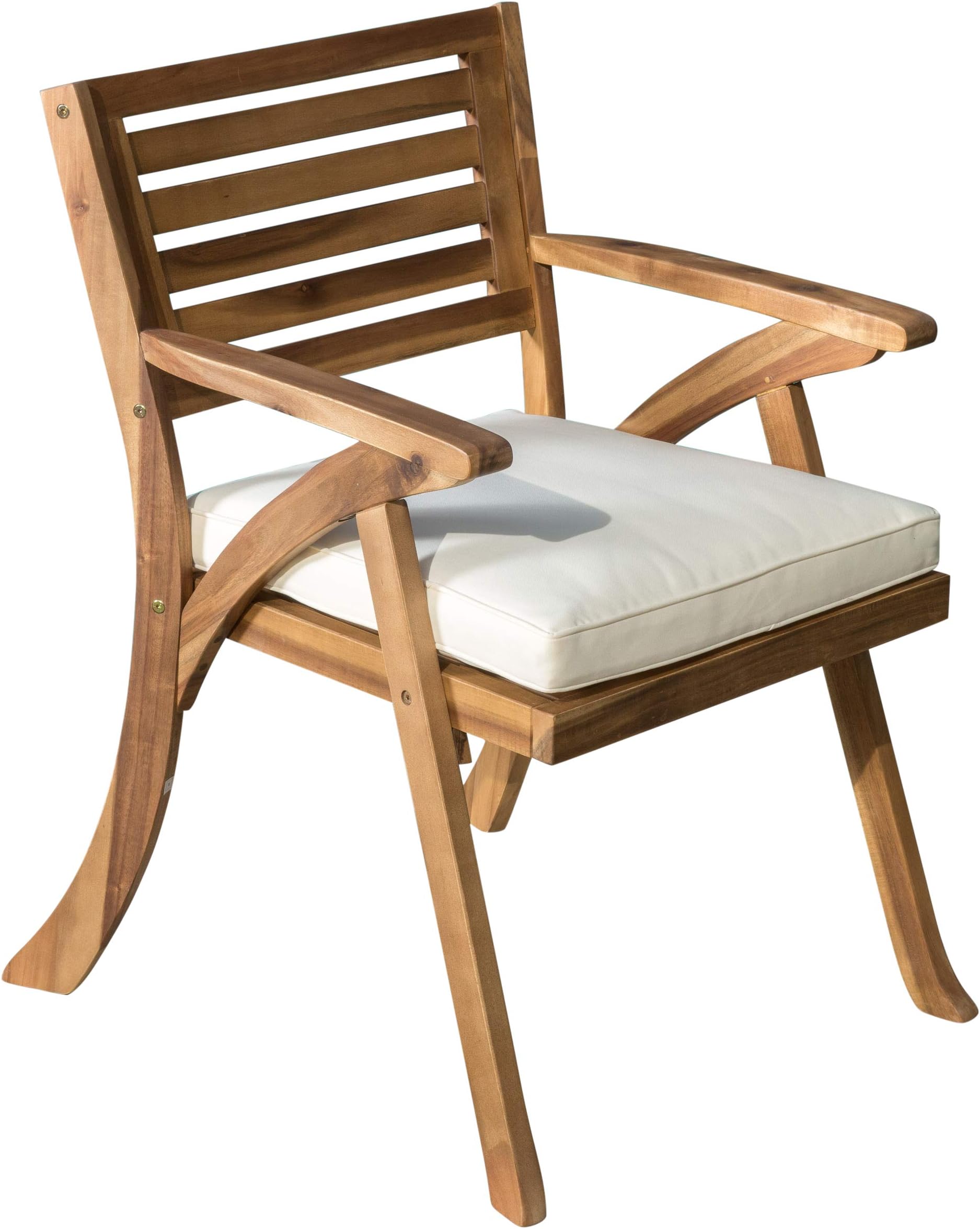 Amazon.com: TeakCraft Teak Folding Arm Chair - 2 Piece Foldable Chairs ...