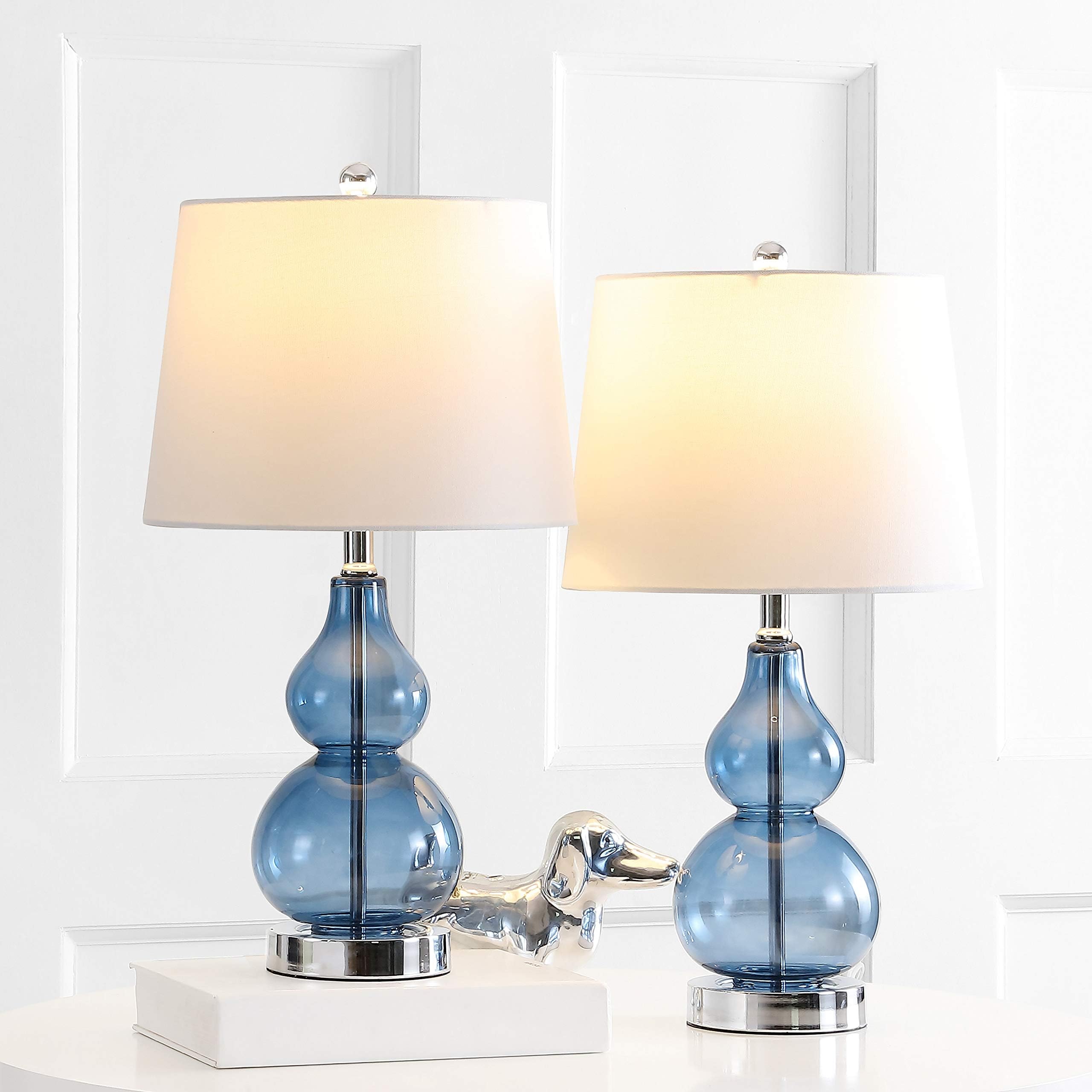 SAFAVIEH Lighting Collection Hanron Modern Blue 26-inch Bedroom Living ...