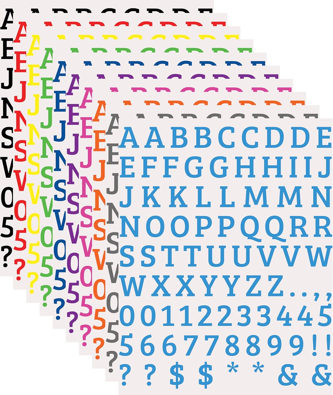Amazon.com: 1720 Alphabet Stickers Includes Letters, Numbers - Self ...