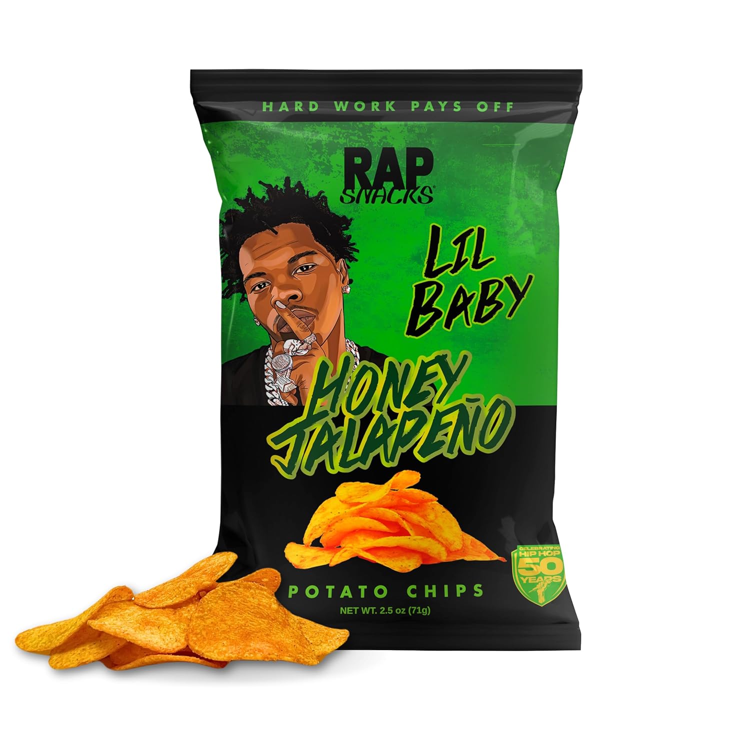 Amazon.com: Rap Snacks Lil Baby Honey Jalapeno Potato Chips 2.5 Oz Bags ...