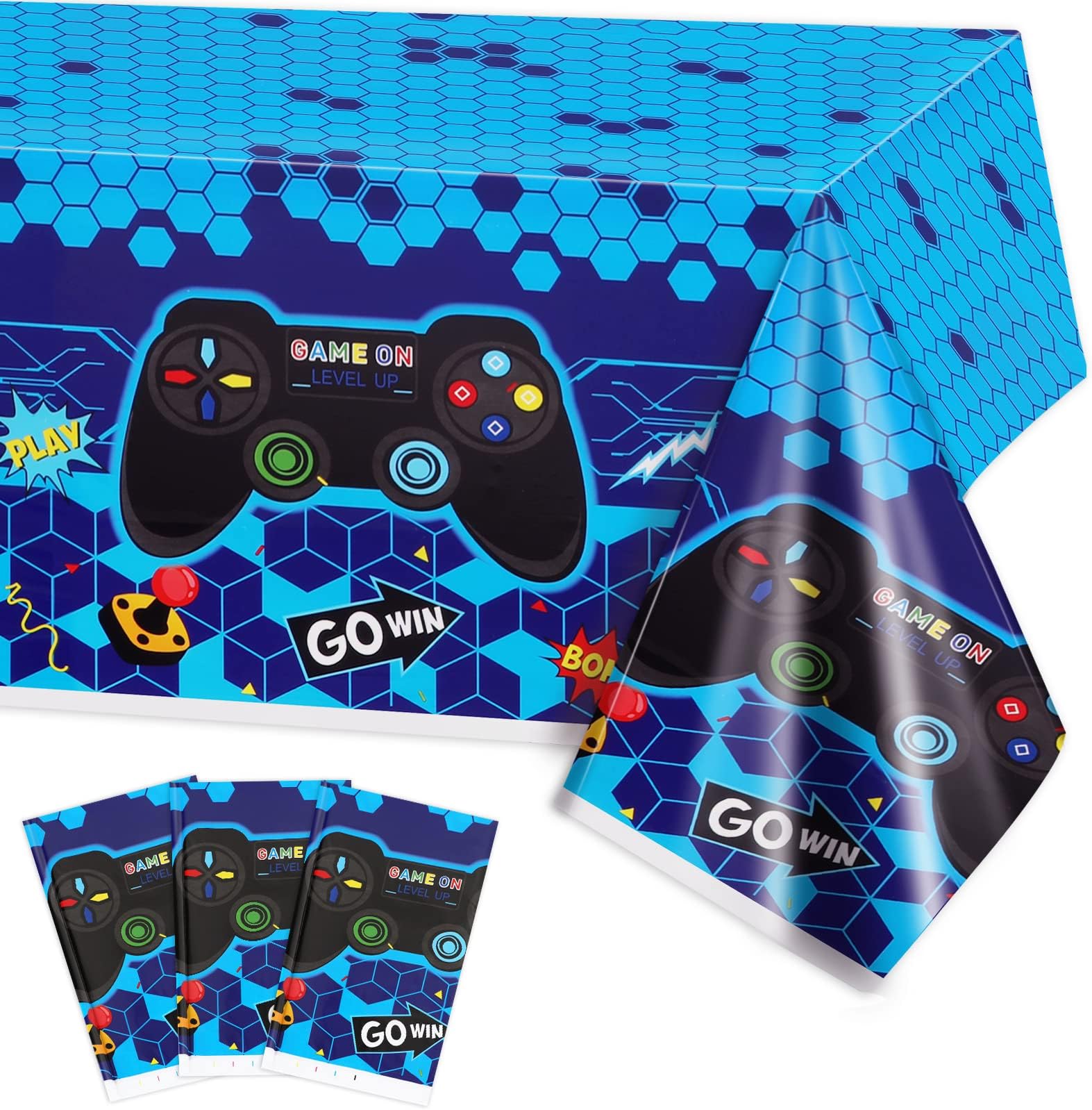 Amazon.com: PIXHOTUL 4 Pcs Video Game Party Tablecloths, 51" x 86 ...