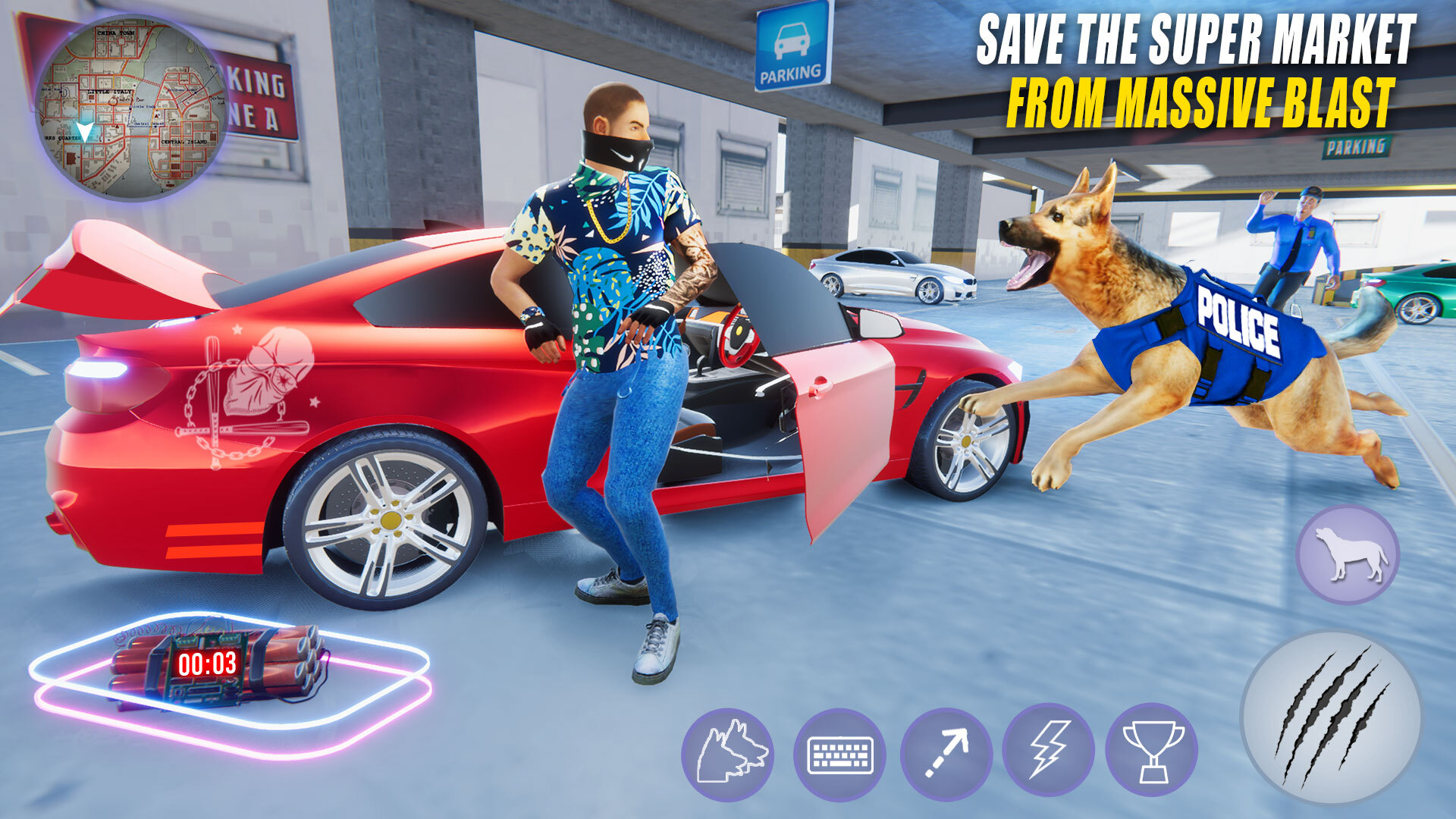 Police Dog Supermarket Crime Shooting/ Supermarket Games: Shopping Mall ...