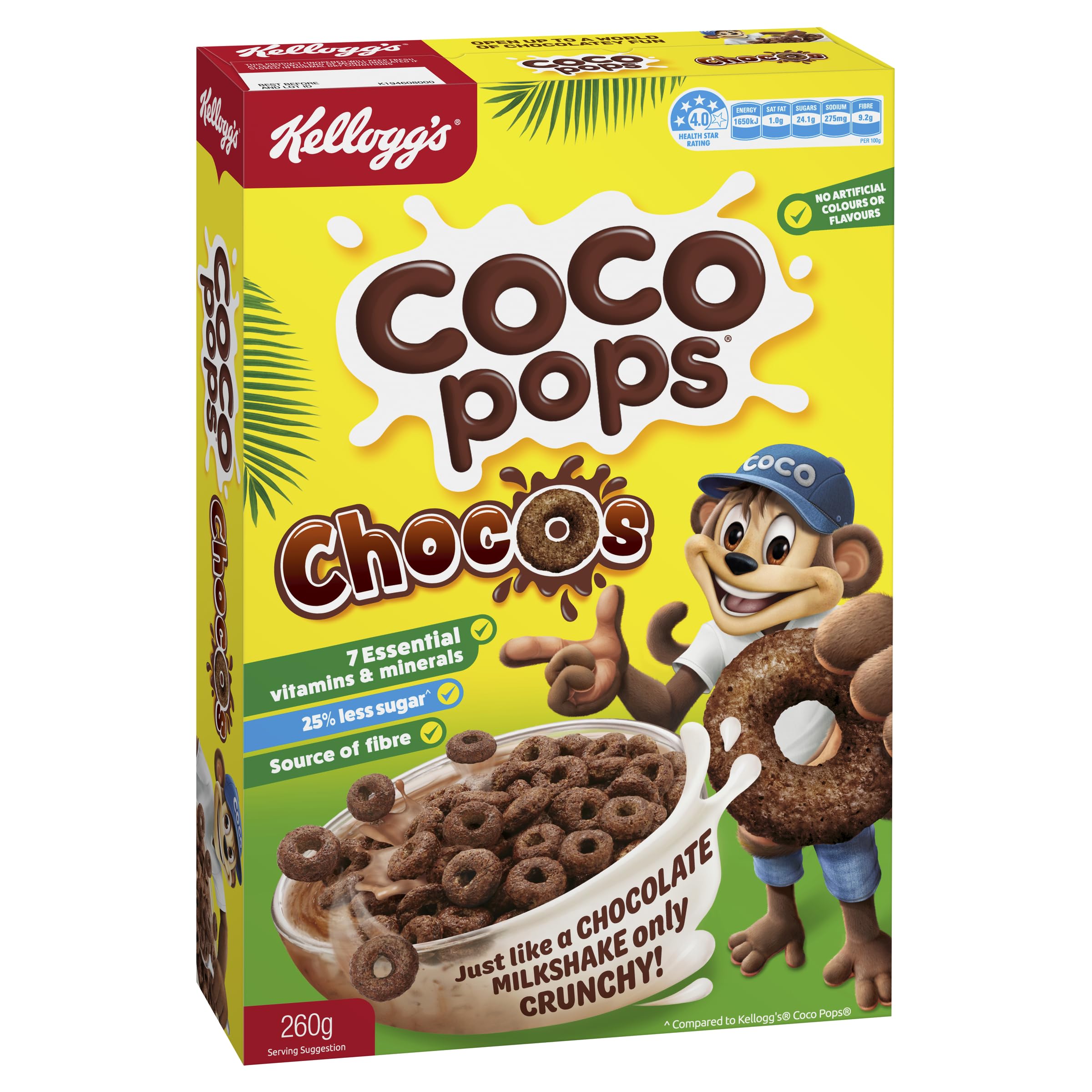 Kellogg's Coco Pops Chocos Multigrain Breakfast Cereal, 260 g : Amazon ...