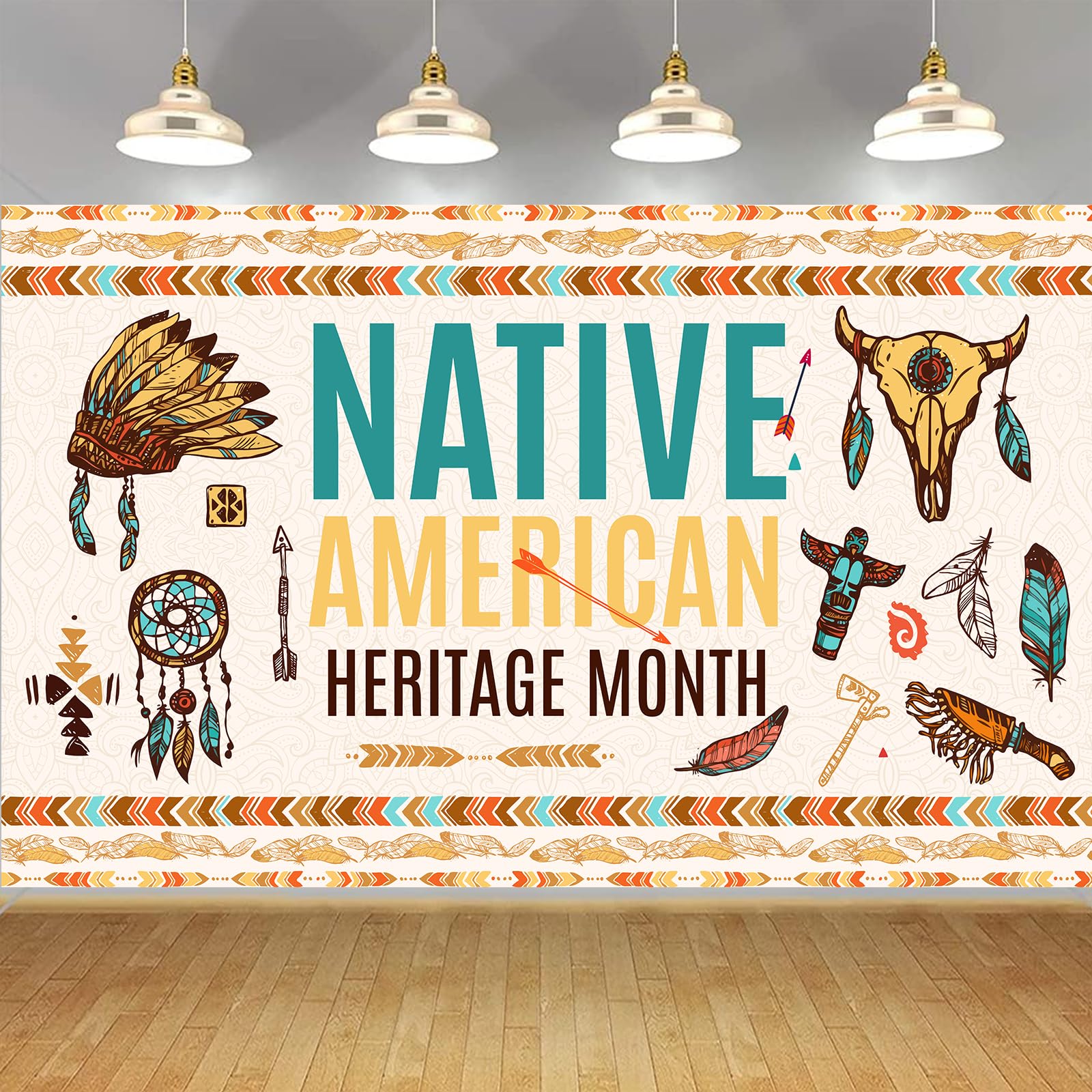 Amazon.com: Native American Indians Backdrop Banner Decorations ...