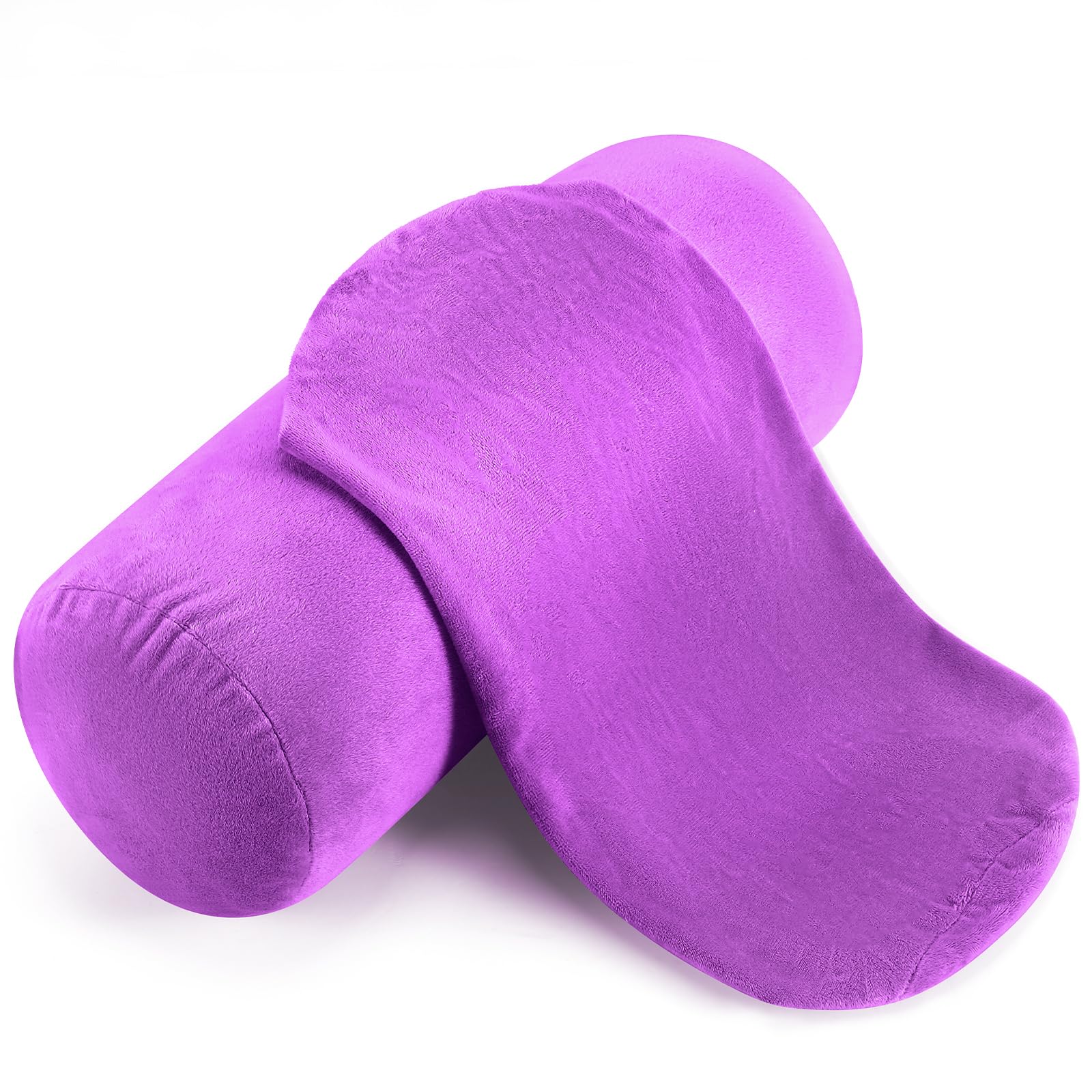 Amazon.com: Newwiee 2 Pcs Cervical Neck Roll Pillow Cover with Zipper ...