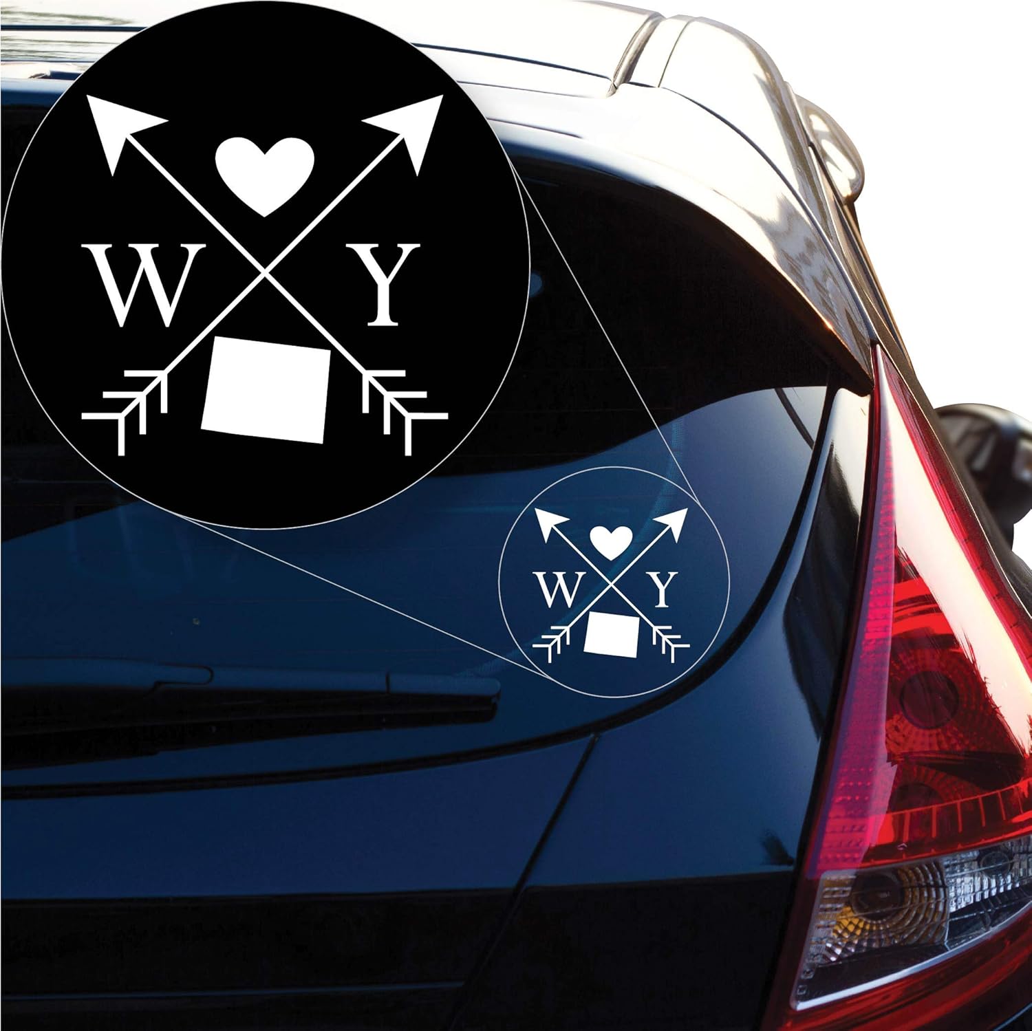 Amazon.com: Yoonek Graphics Wyoming Love Cross Arrow State WY Decal ...