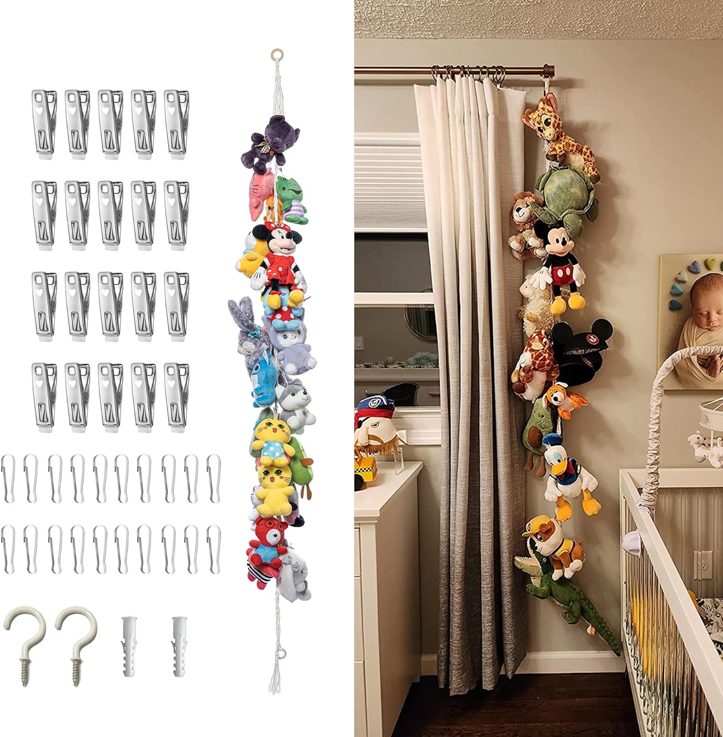 Amazon.com: LONCHDAN 1 Pcs Stuffed Animal Storage Chains with 20 Lover ...