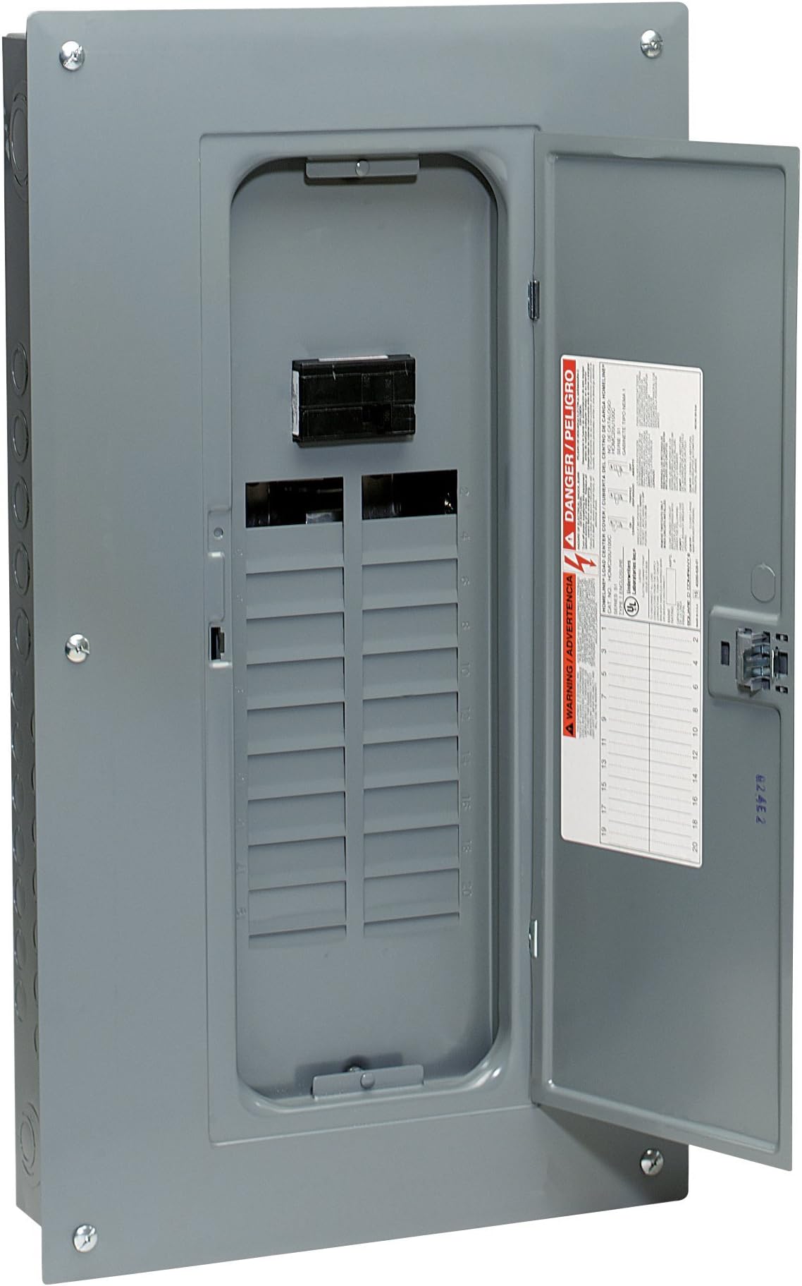 Square D - HOM1224L125PGC Homeline 125 Amp 12-Space 24-Circuit Indoor ...