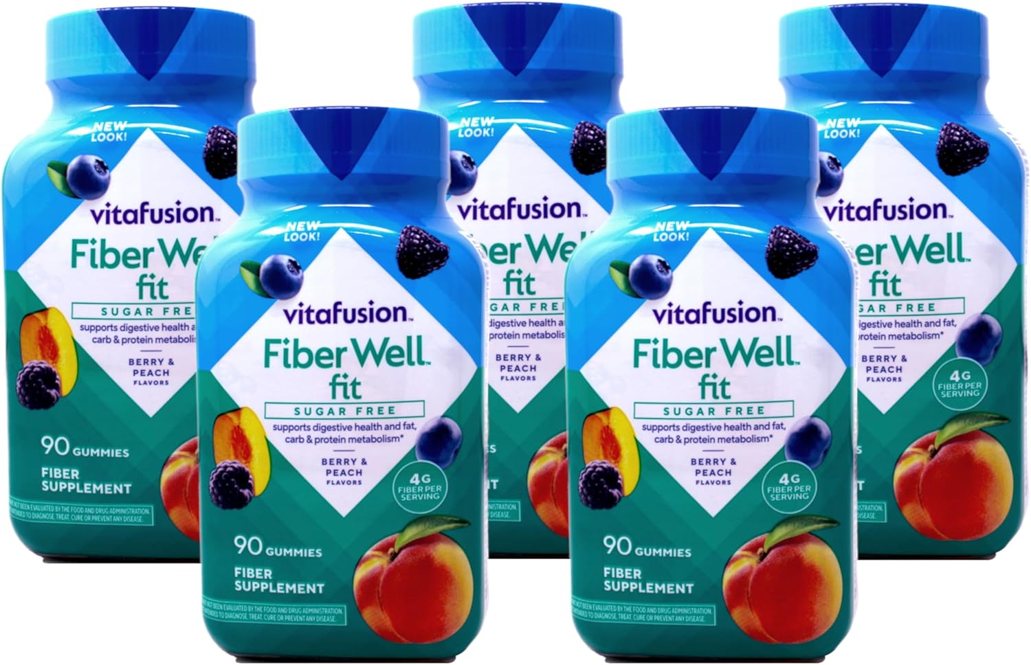 Amazon.com: Fiber Well Fit Gummies, 5 Pack (90 Count) : Health & Household