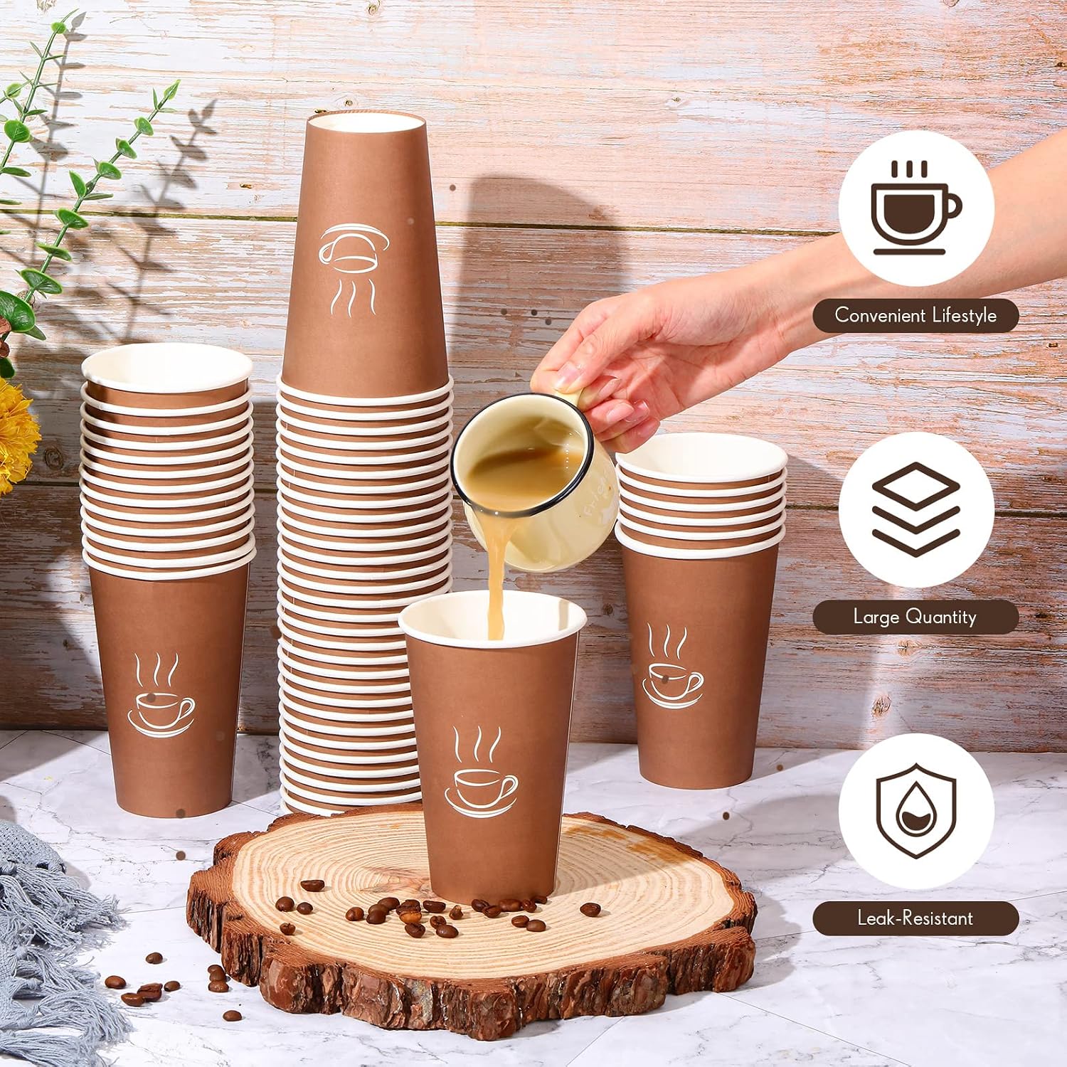 Gerrii 1000 tazas de café pequeñas de papel para expreso, desechables ...