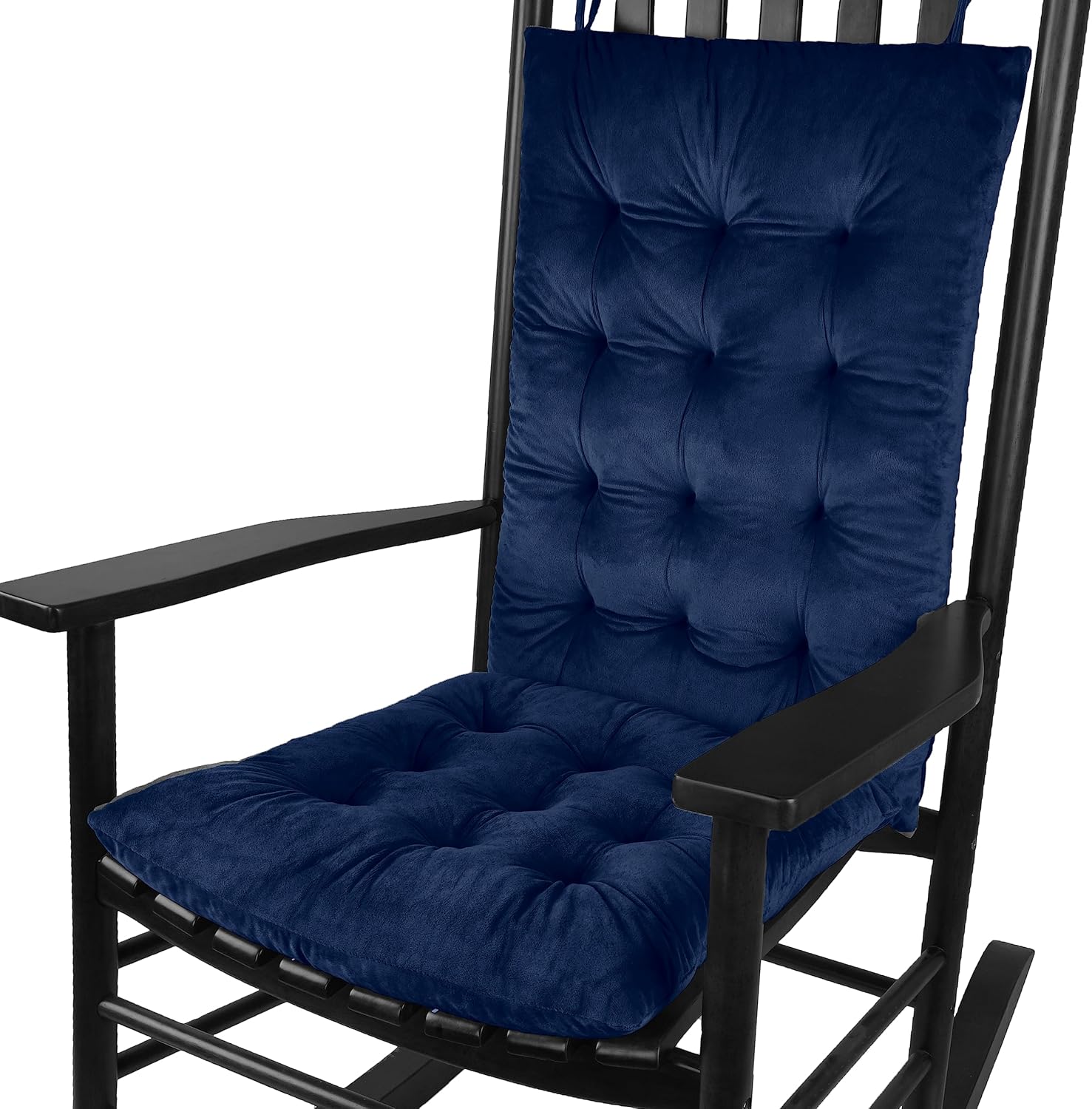 FlyGulls Rocking Chair Cushions Indoor Velvet Chair Pads High Back and ...