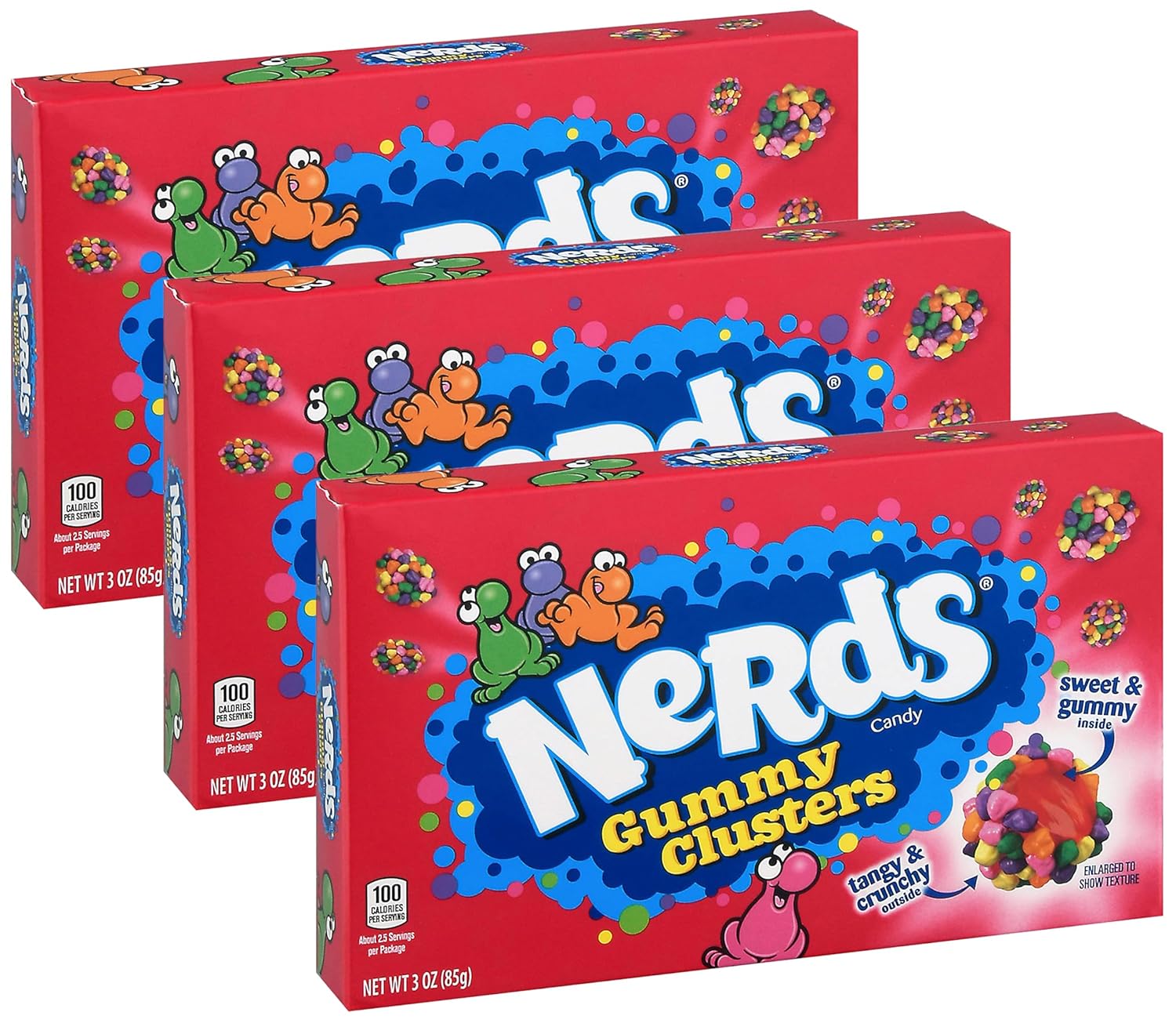 Amazon.com: Nerds Gummy Clusters Theater Box, 3 Ounce (Pack of 3)