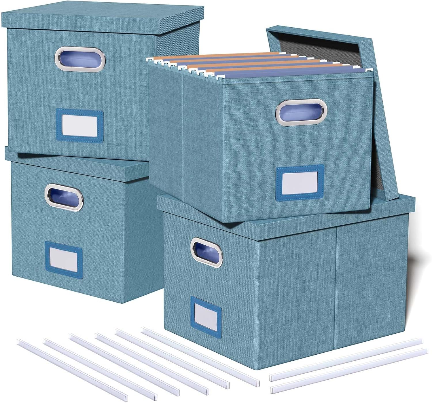 Amazon.com : 4 Pack File Storage Organizer, Document Organizer ...