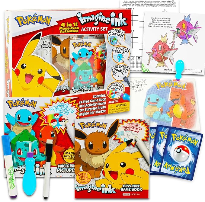 Amazon.com: Pokemon Imagine Ink 4-in-1 Activity Set - Bundle Includes ...