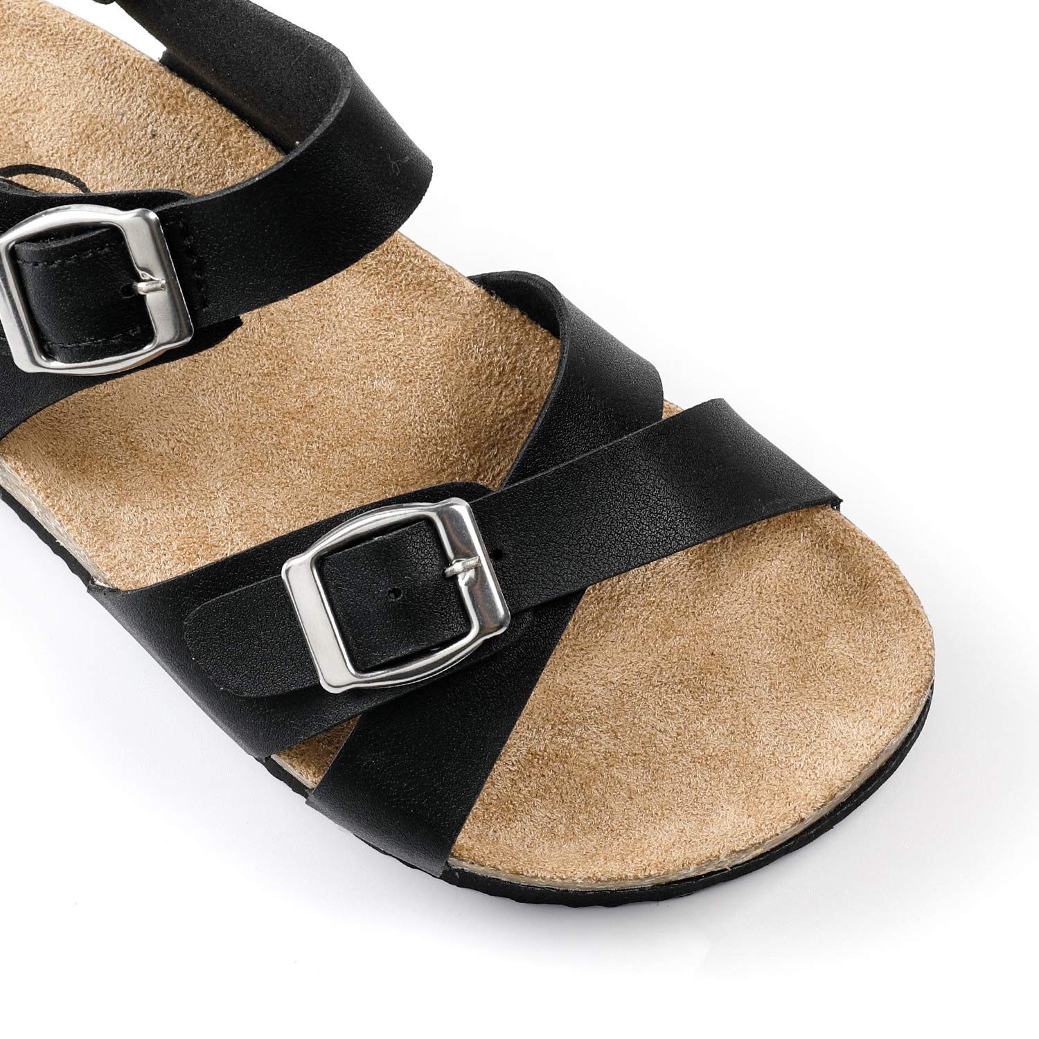 Snapklik.com : Girls Black Sandals Adjustable Buckle Causal Sandals For ...