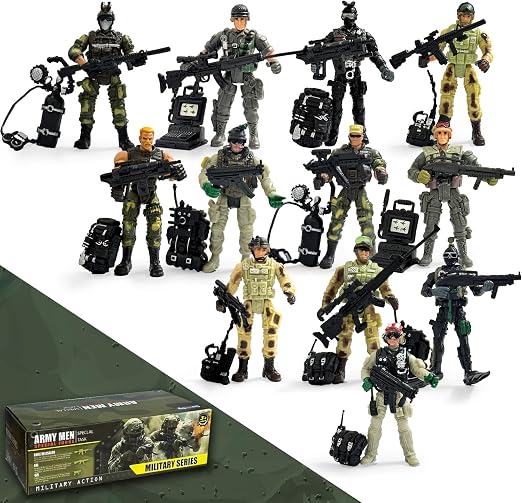 Amazon.com: Baimiby Army Men Soldiers, 12 Pcs Soldiers Toy Special ...