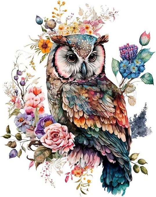Amazon.com: mrpwnle Owl Diamond Art Painting Kit for Adults, Owl Flower ...