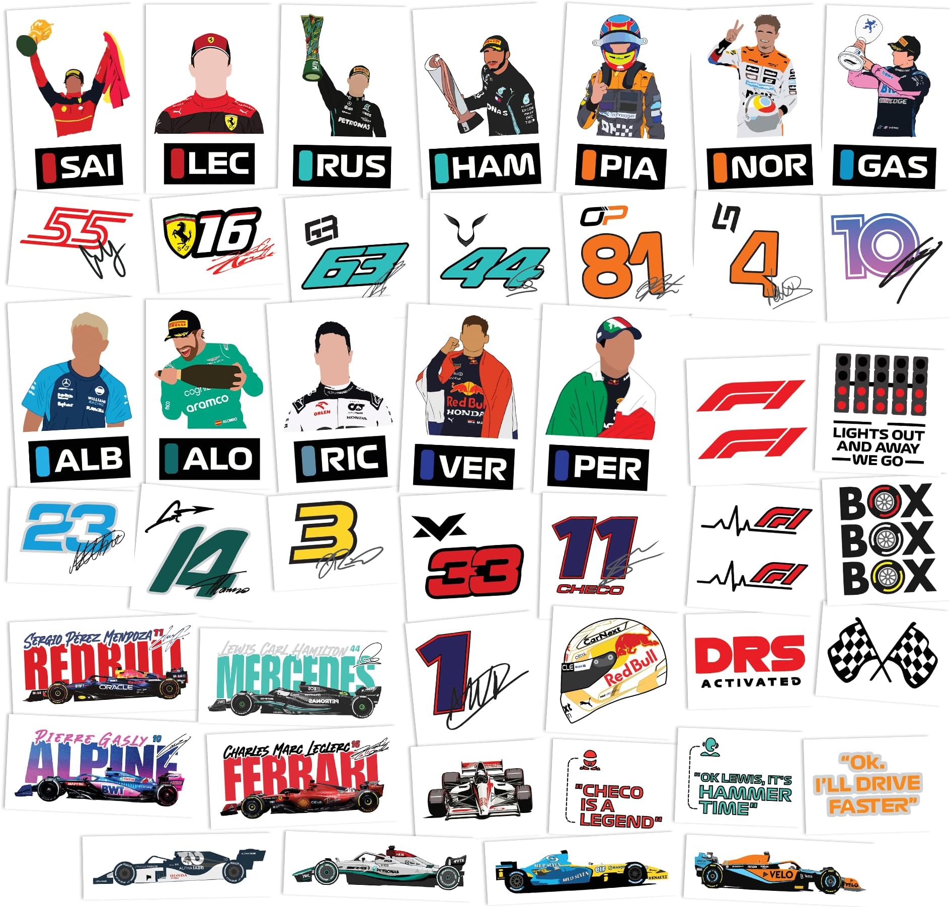 Amazon.com : Race Car Temporary Tattoos for Formula One Fans | Skin ...