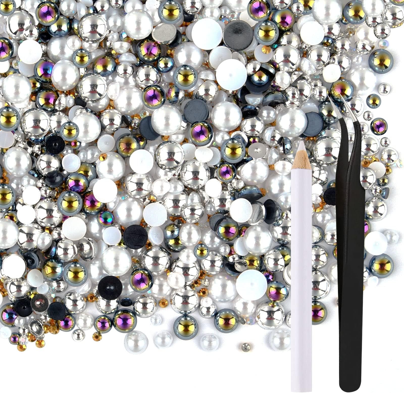 Amazon.com: Rhinestones Acrylic Flatback Gems Glue Gemstone ...